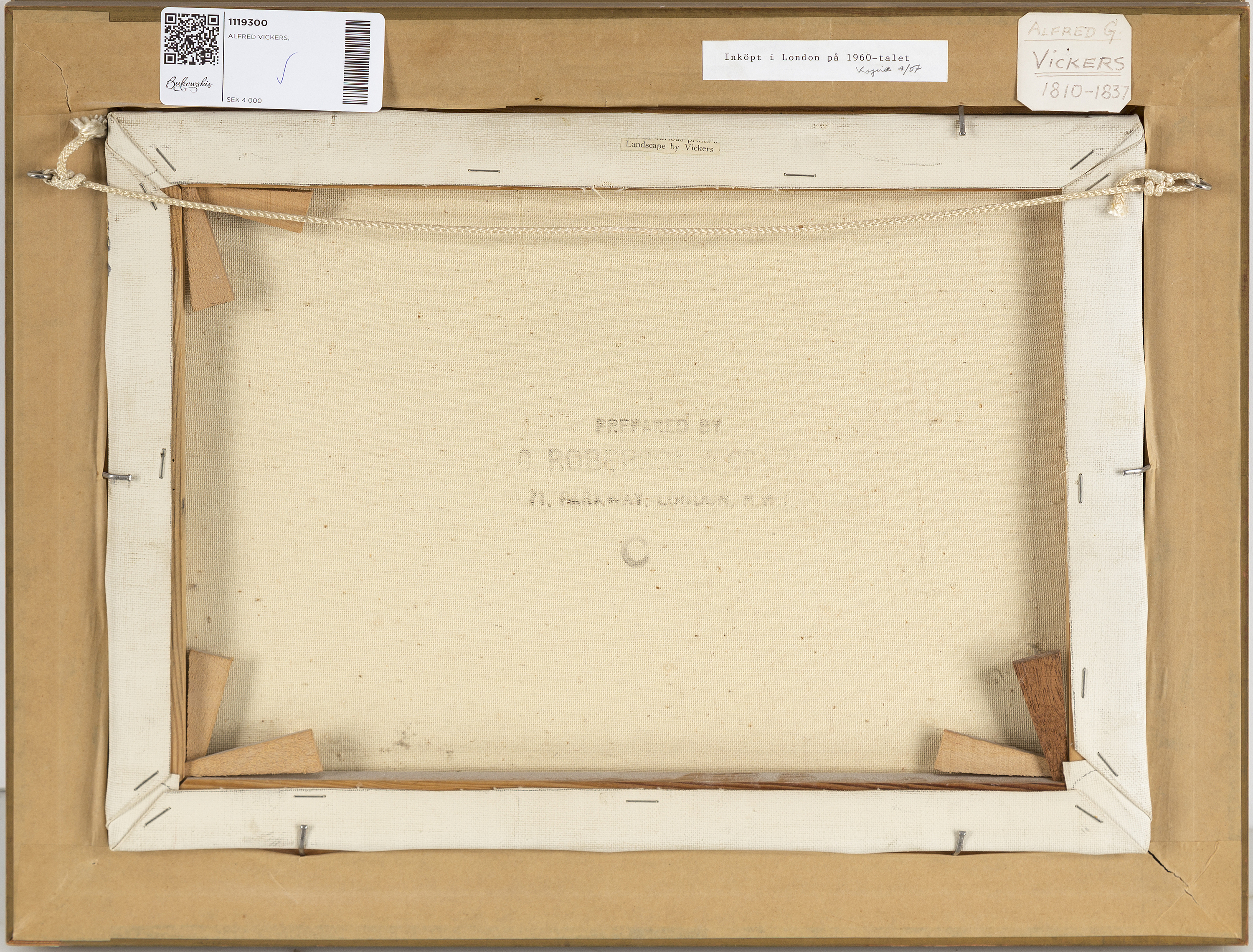 ALFRED VICKERS, attributed to. Oil on canvas. - Bukowskis