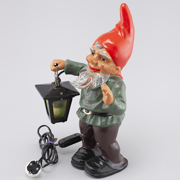 TOMTE MED LYKTA, terracotta, Heissner, Tyskland, 1900-talets andra ...