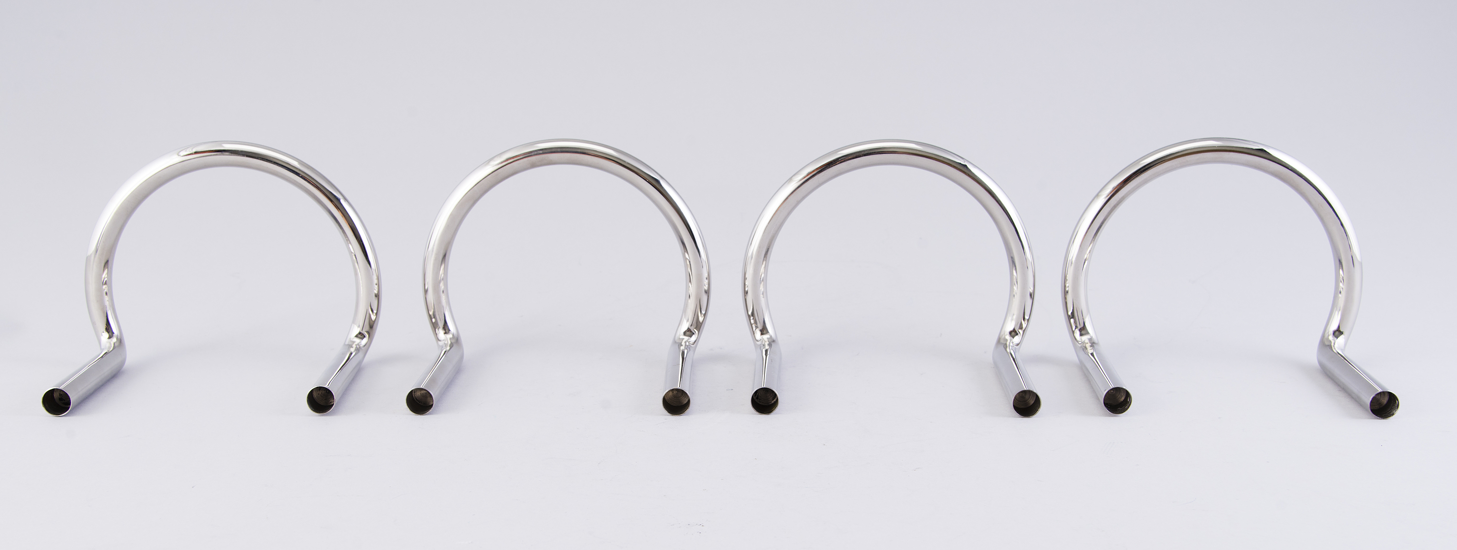 PETER KARPF, Four Danish 'Gemini' steel double candleholders for ...