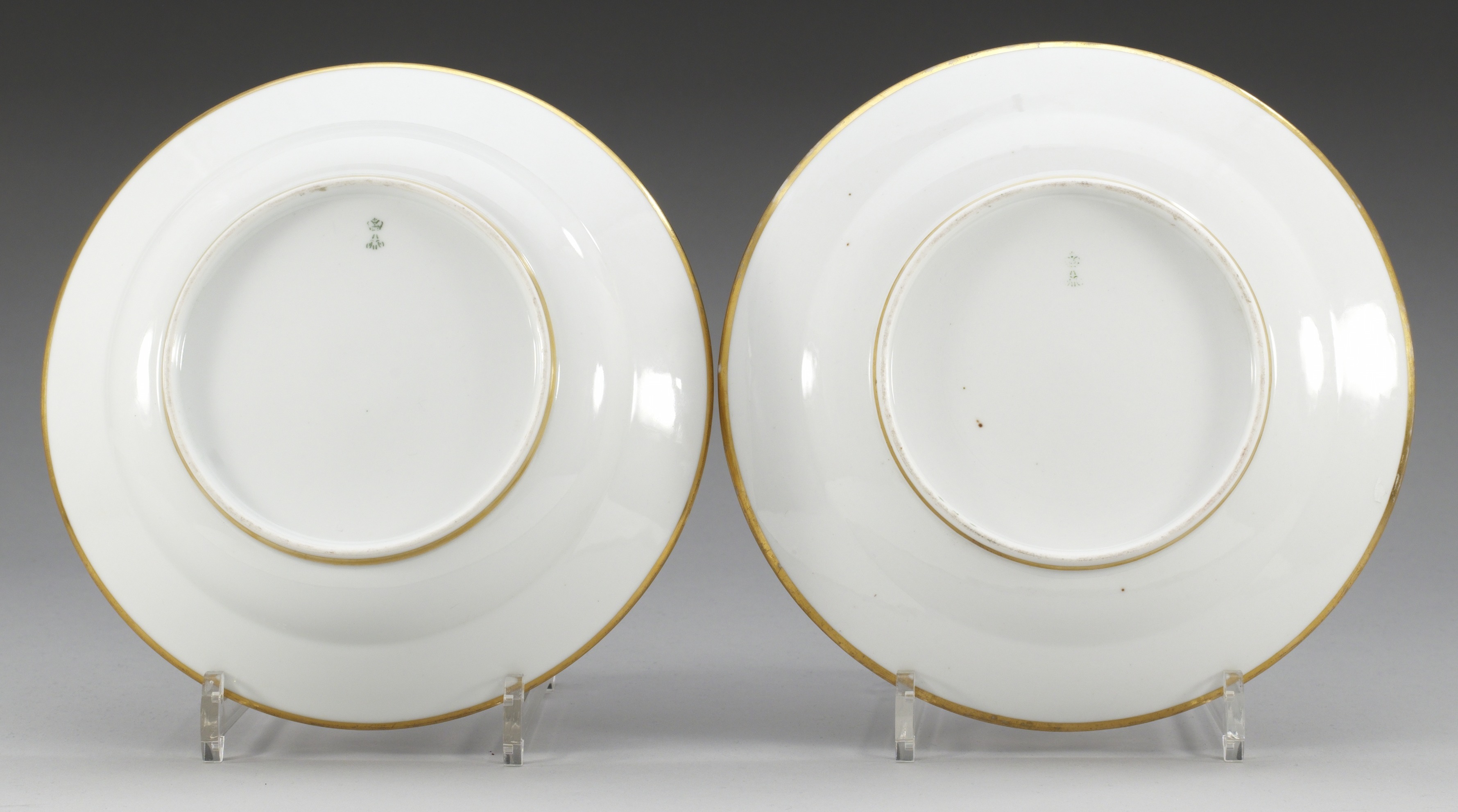 A set of two Russian plates, Imperial porcelain manufactory, period of ...