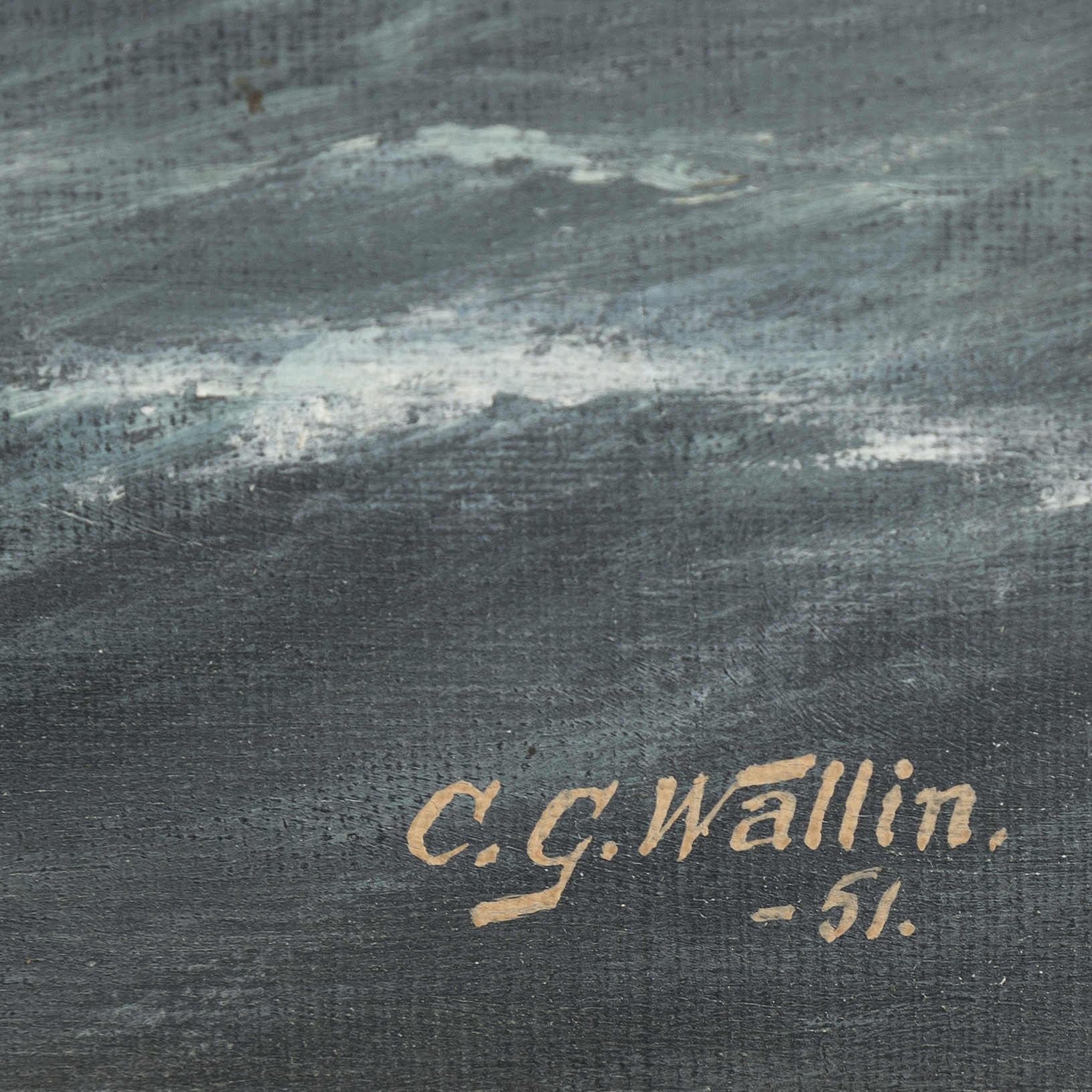 CARL GEORG WALLIN, olja på duk, signerad och daterad -51. - Bukowskis