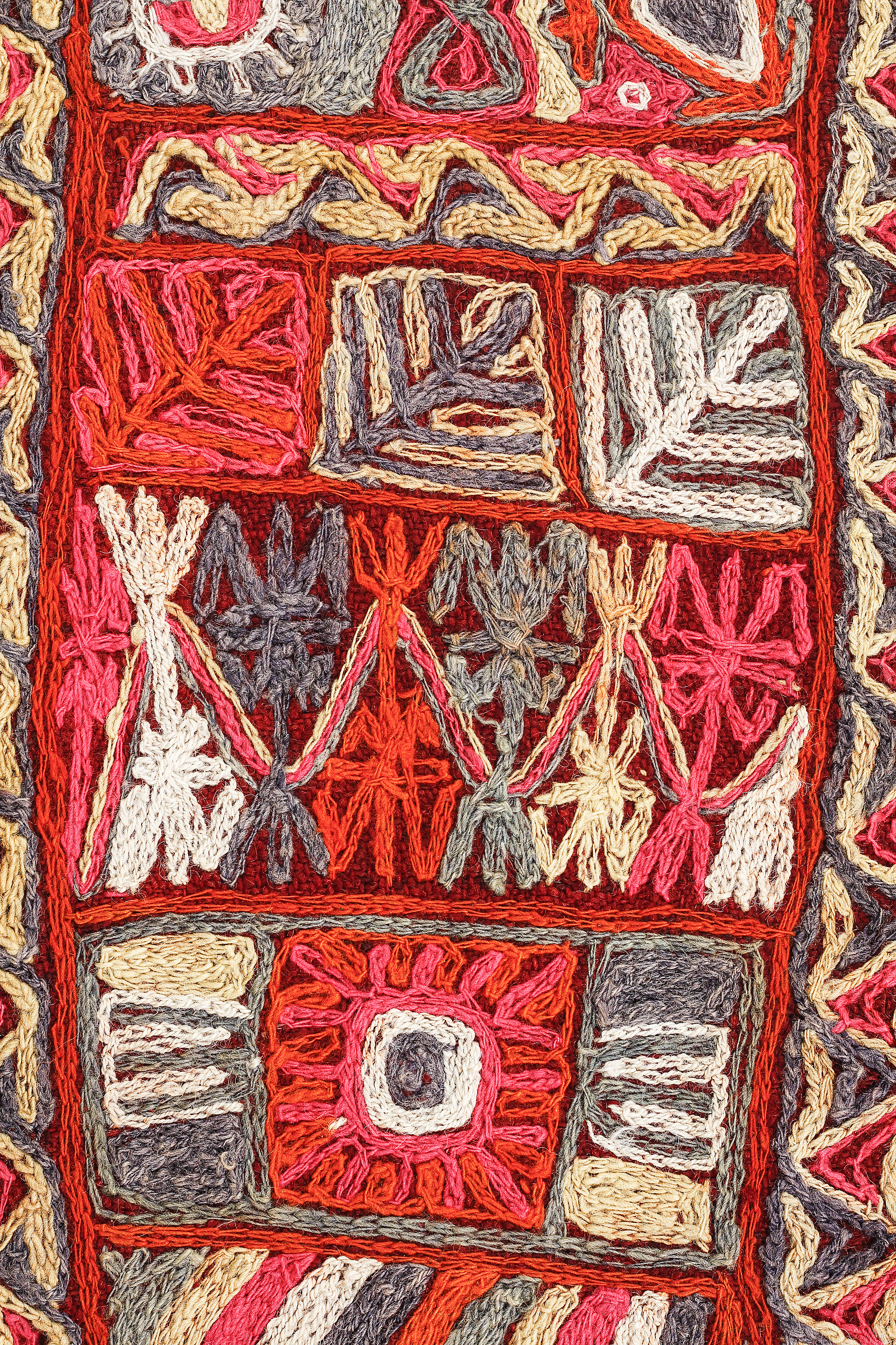 A nomadic weave with embroidery, ca 250 x 155 cm. - Bukowskis