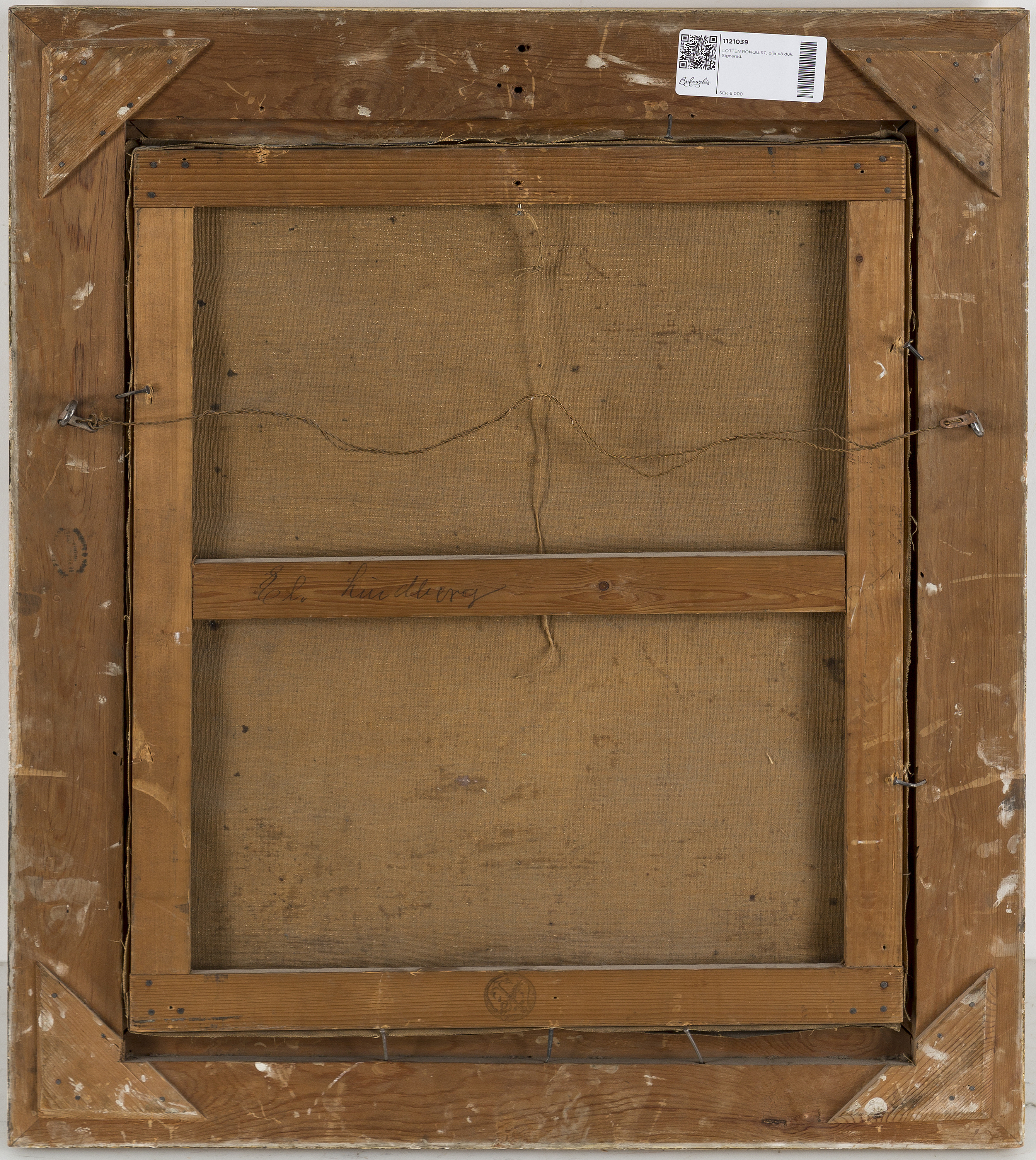 LOTTEN RÖNQUIST, olja på duk. signerad. - Bukowskis