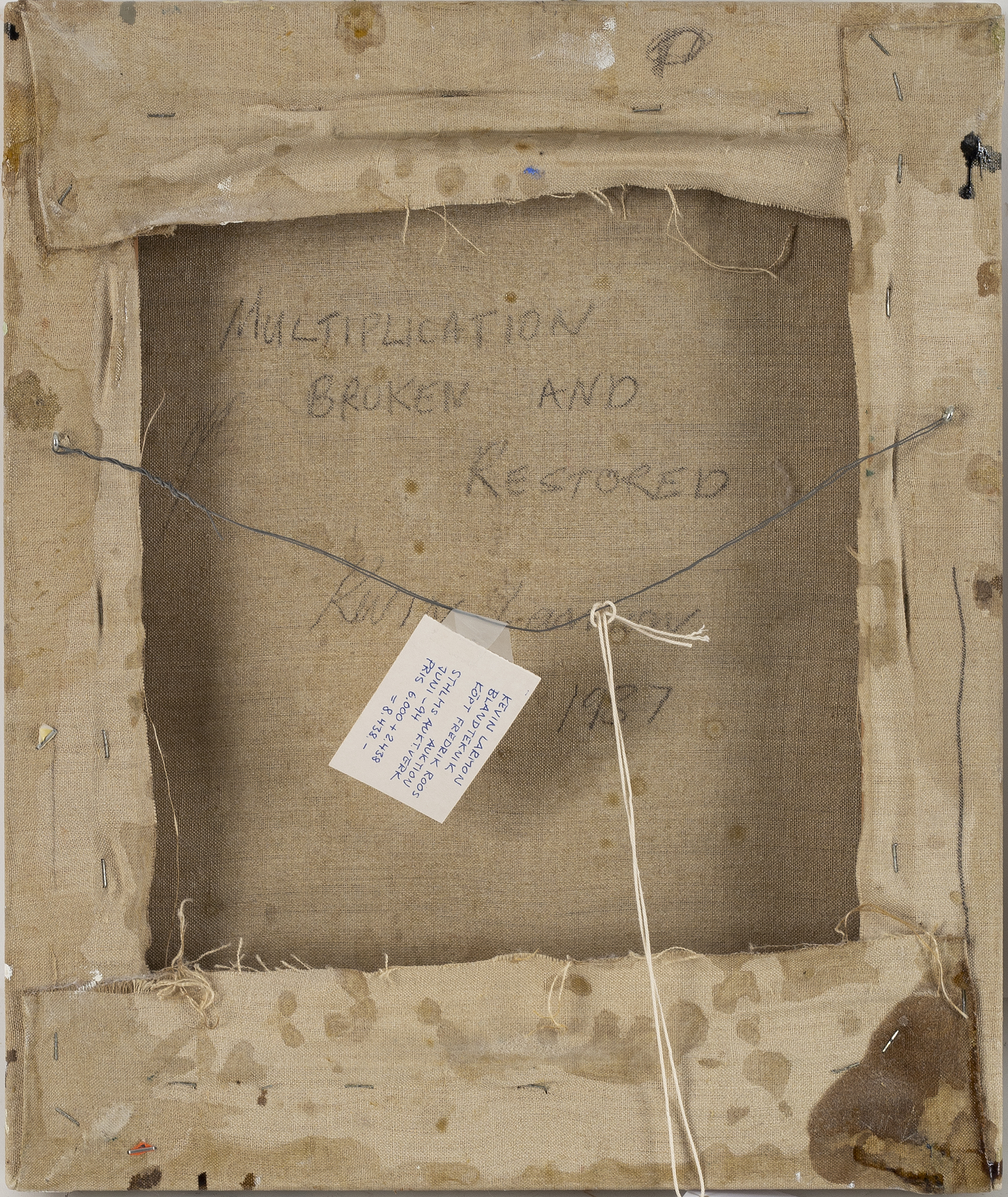 KEVIN LARMON, blandteknik på duk, signerad och daterad 1987 a tergo. - Bukowskis