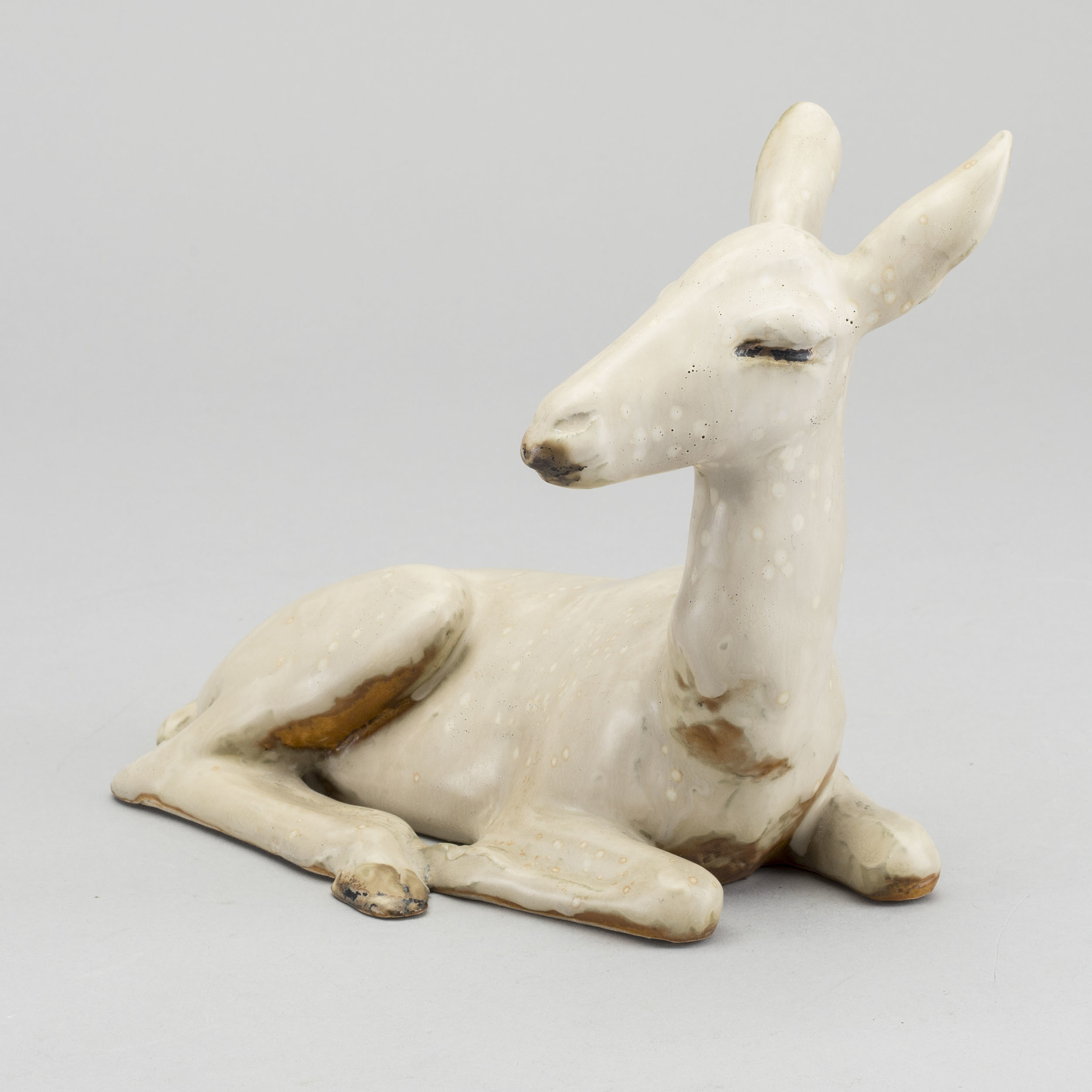 A LEA VON MICKWITZ STONEWARE FIGURIN, Arabia, Finland, stamp signed ...