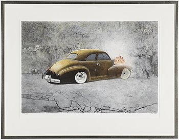 JOHN-E FRANZÉN, lithograph in colours, signed JEF, dated 2014 and ...