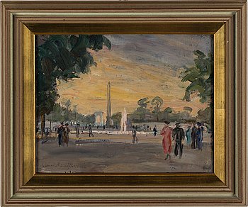 CLAUDE RENÉ MARTIN, oil on panel, signed. - Bukowskis