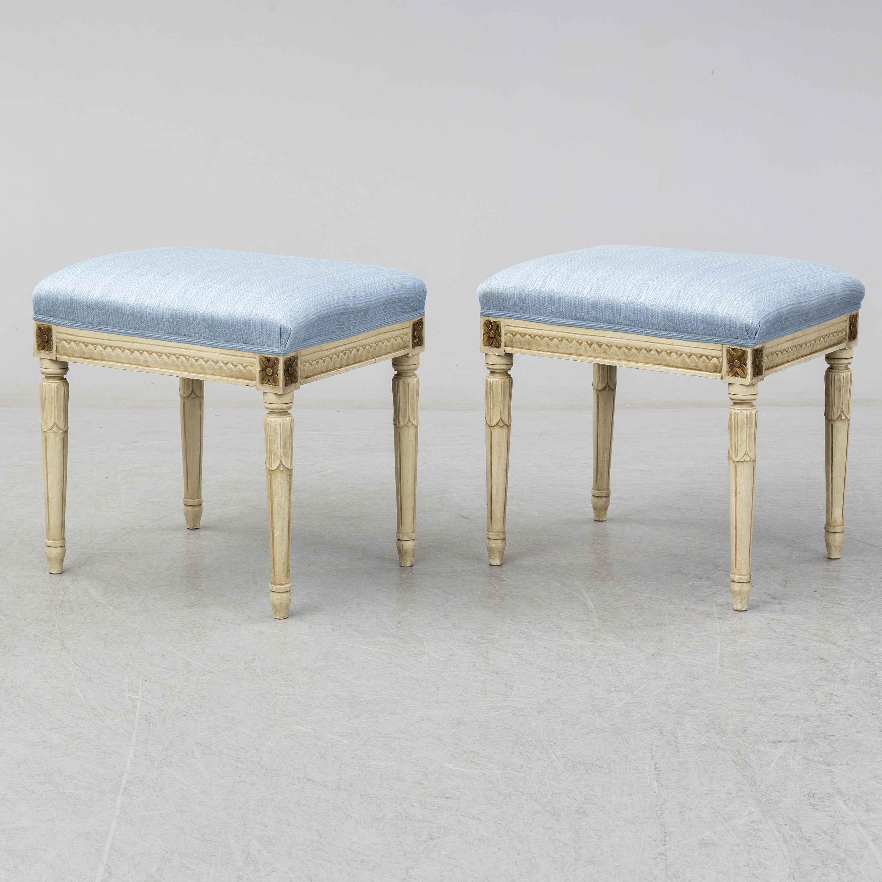 a pair of Gustavian stools, early 19th century. - Bukowskis