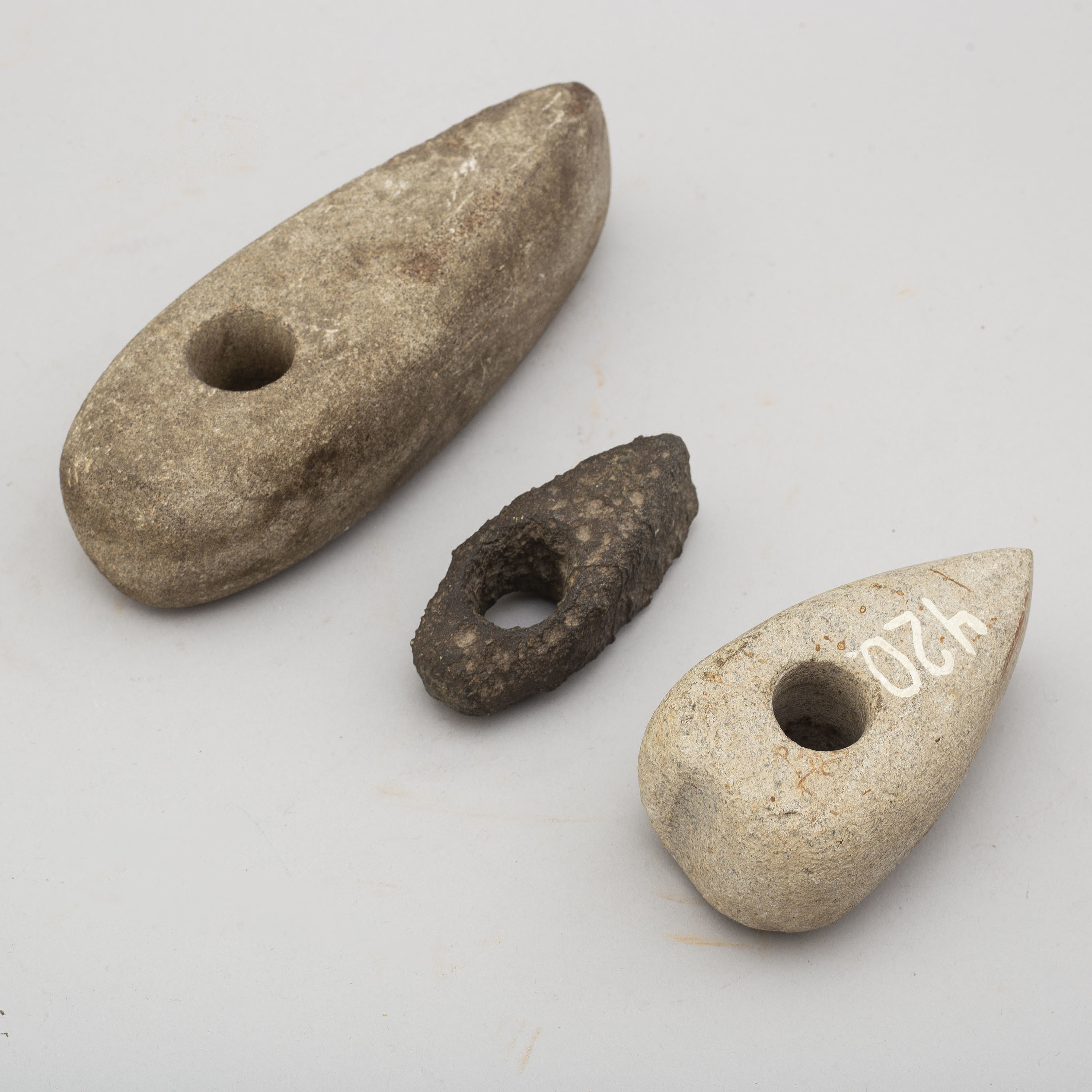Three neolithic stone axes. - Bukowskis