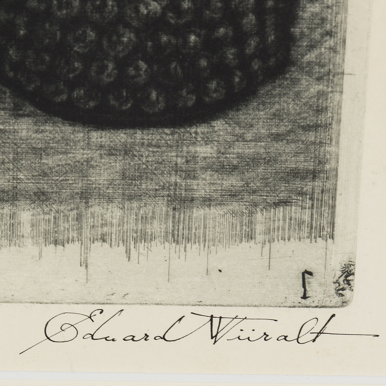 EDUARD WIIRALT, mezzotint, signerad och daterad 1942. - Bukowskis