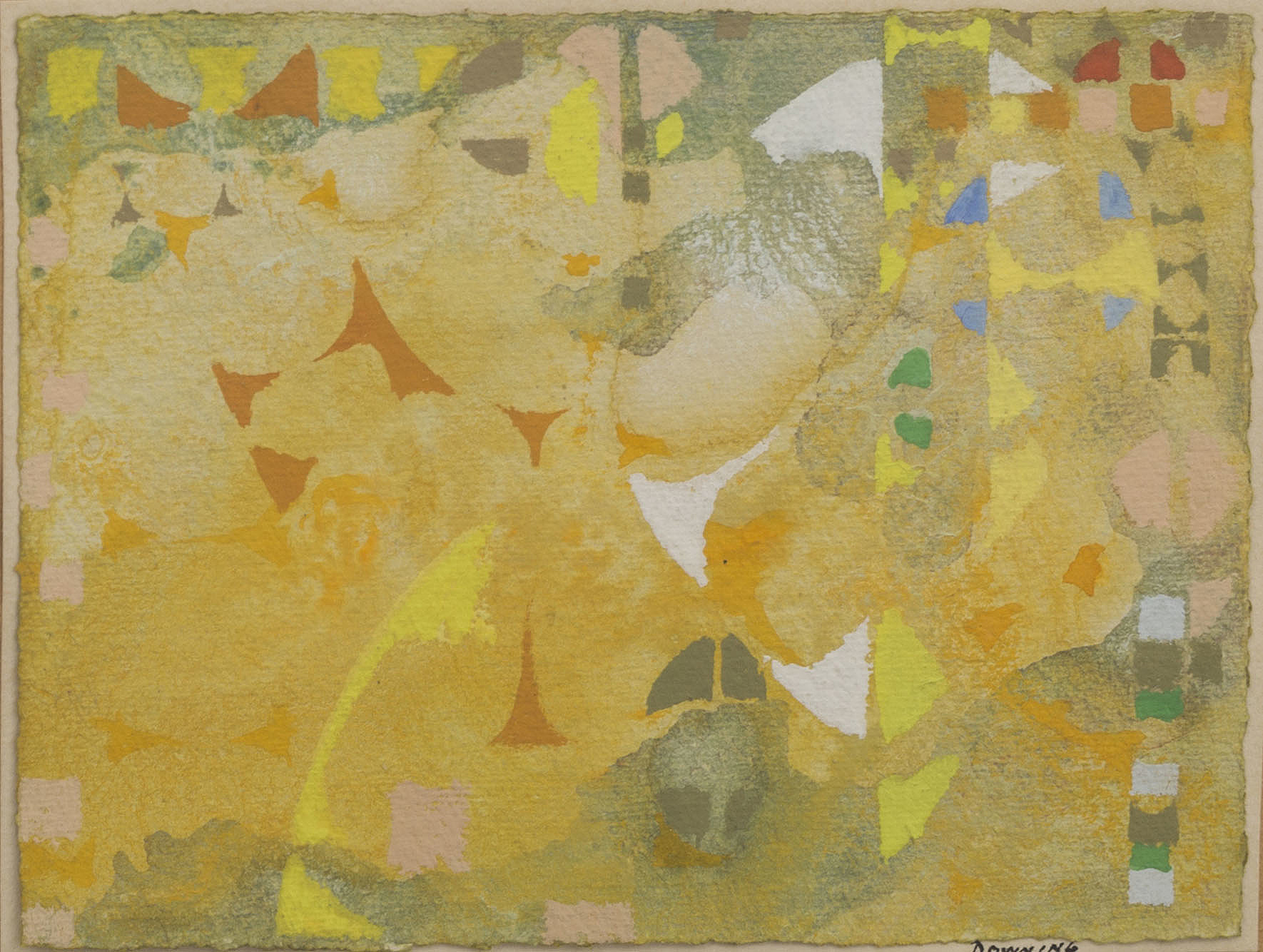 JOE DOWNING, mixed medias, signed, a tergo dated 75. - Bukowskis