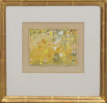 JOE DOWNING, mixed medias, signed, a tergo dated 75. - Bukowskis