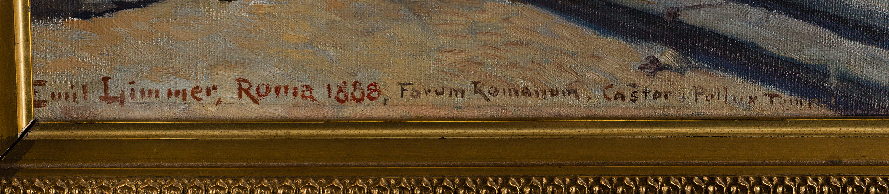 EMIL LIMMER, oil on canvas, signed and dated Roma 1888. - Bukowskis