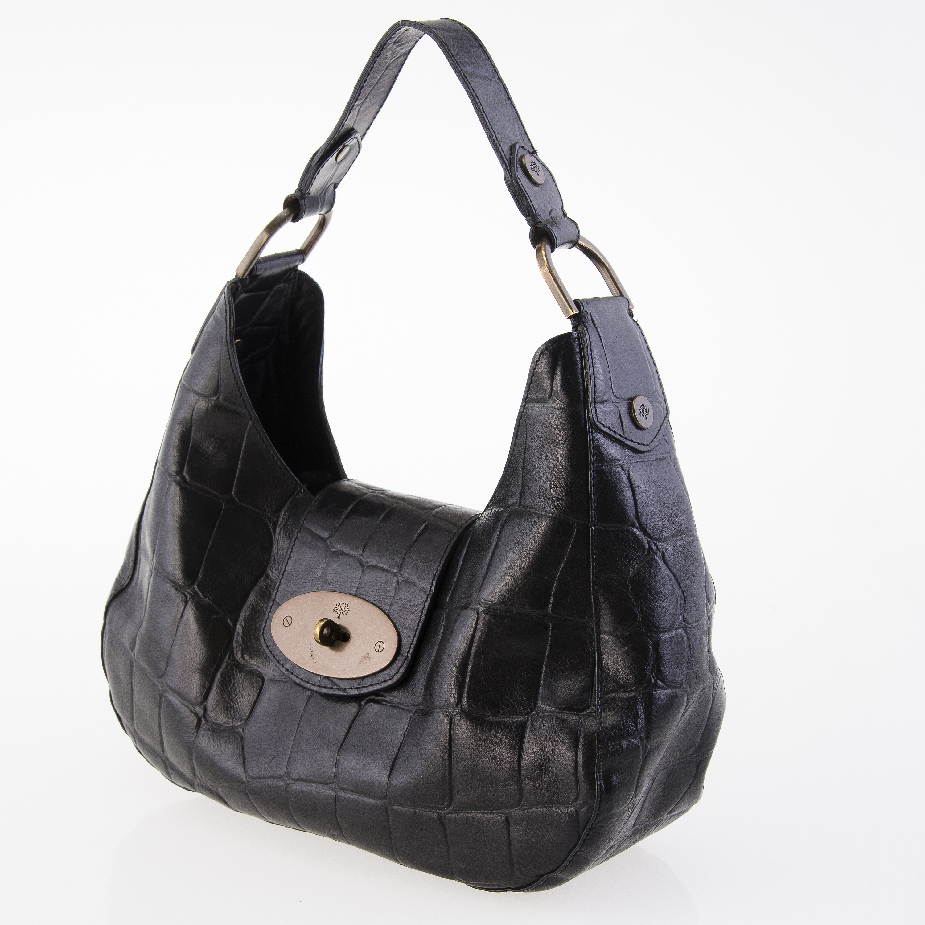 MULBERRY Black Congo Leather Shoulder Bag. - Bukowskis