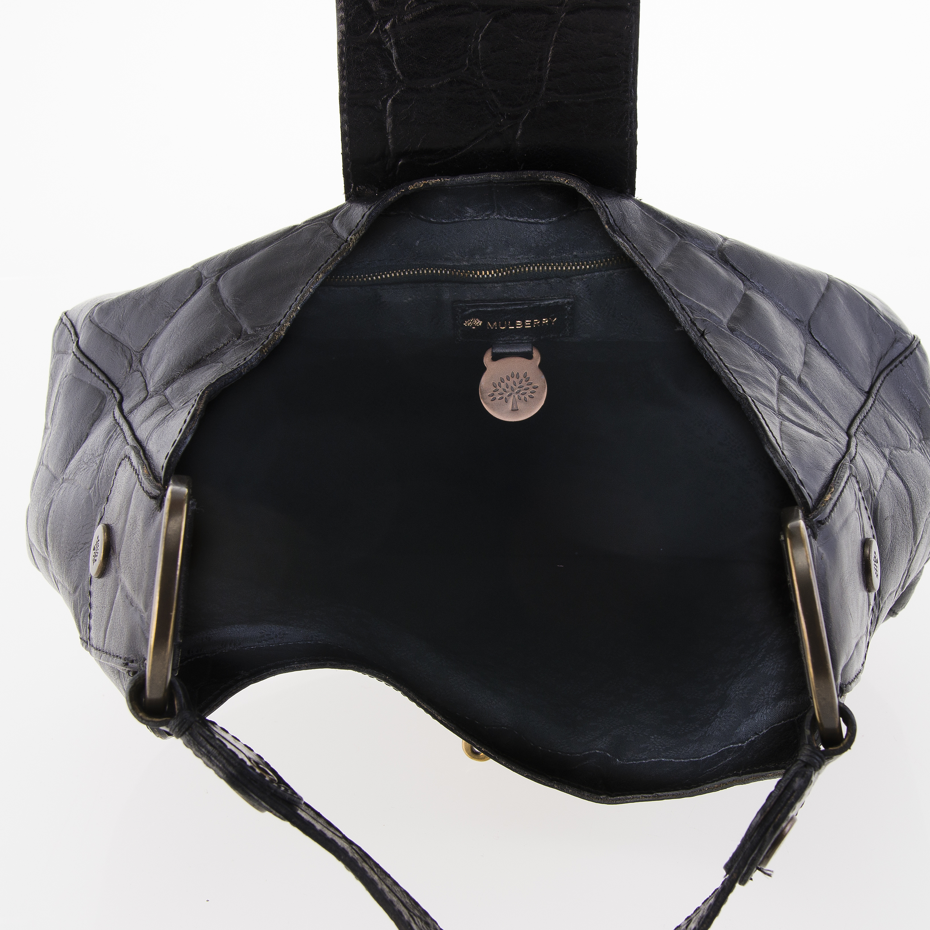 MULBERRY Black Congo Leather Shoulder Bag. - Bukowskis