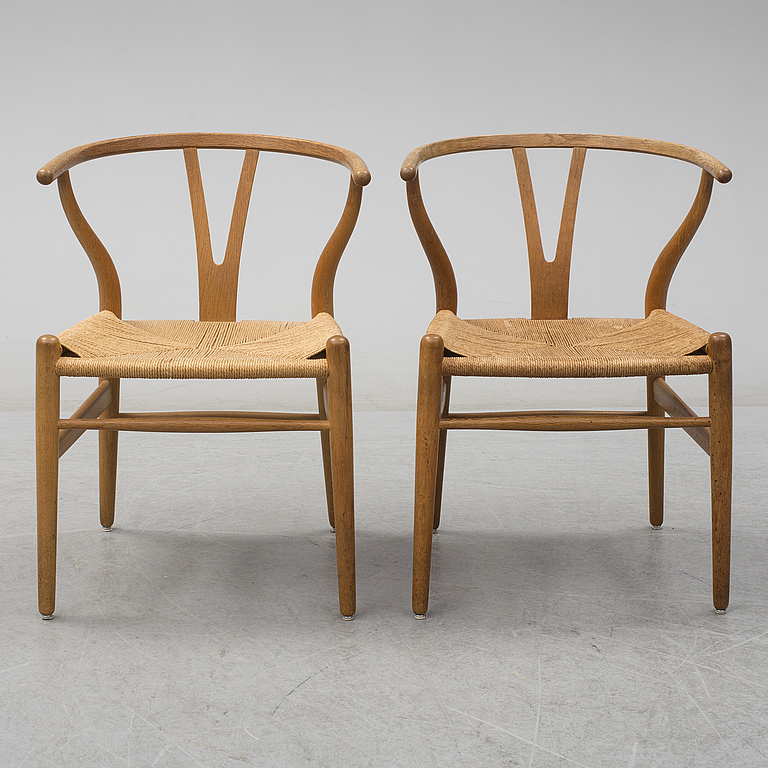 HANS J WEGNER, stolar, 6 st, "Y-stolen", Carl Hansen & Son, 1950/60-tal ...