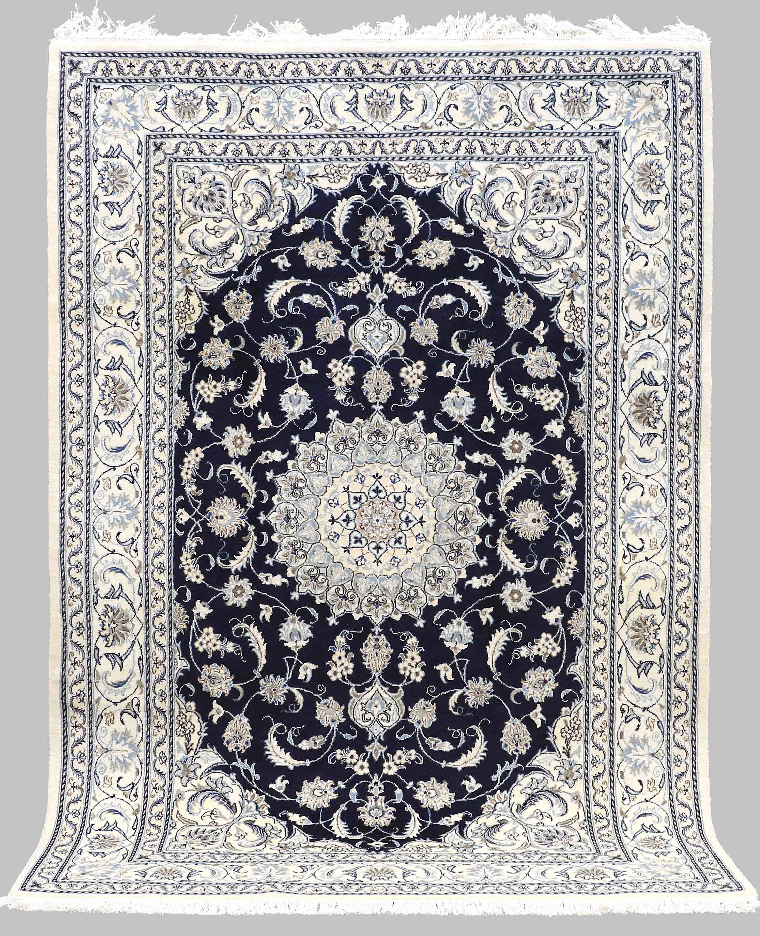 A CARPET, Nain, part silk, around 300 x 204 cm. - Bukowskis