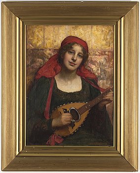 GEIRGE HALL NEALE, oil on canvas, signed G HALL. NEALE. - Bukowskis