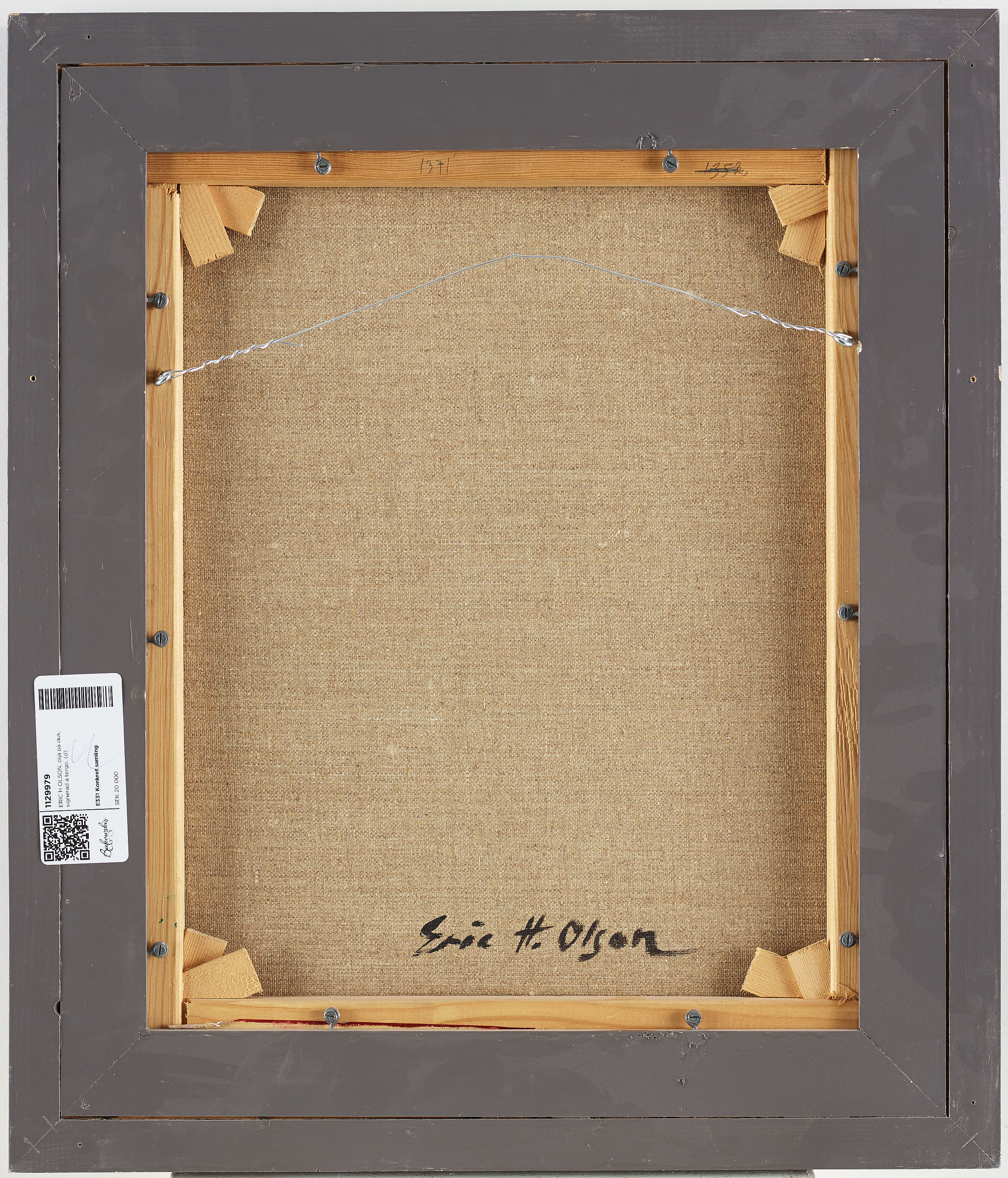 ERIC H OLSON, akryl på duk, signerad a tergo. - Bukowskis