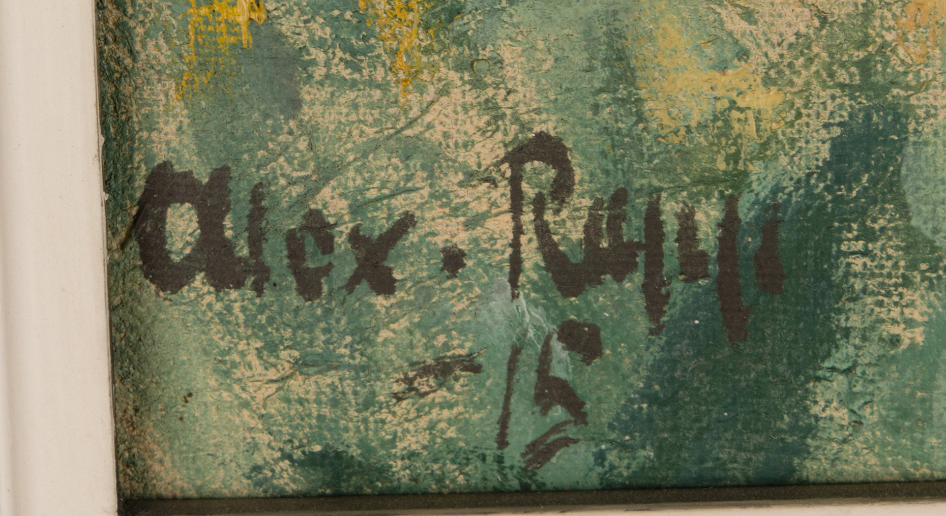 ALEX RAPP, öljy kankaalle, kiinnitetty levylle, signeerattu ja päivätty ...