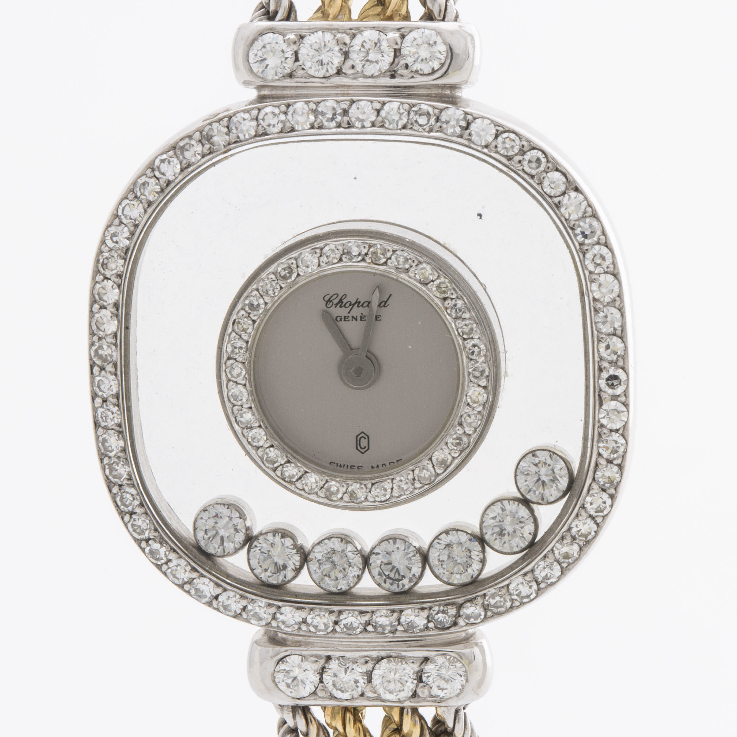 CHOPARD WRISTWATCH, 18K gold and whitegold, brilliant and single-cut ...