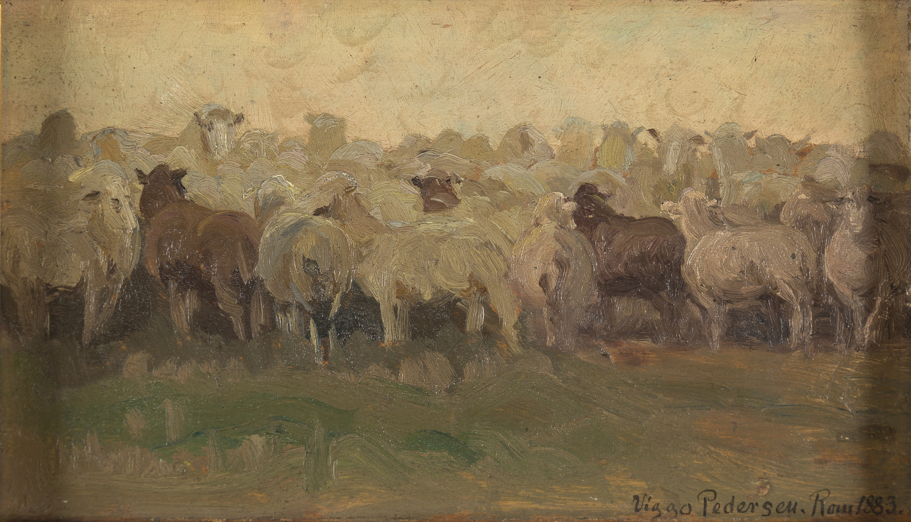 VIGGO PEDERSEN, olja på pannå, signerad. - Bukowskis