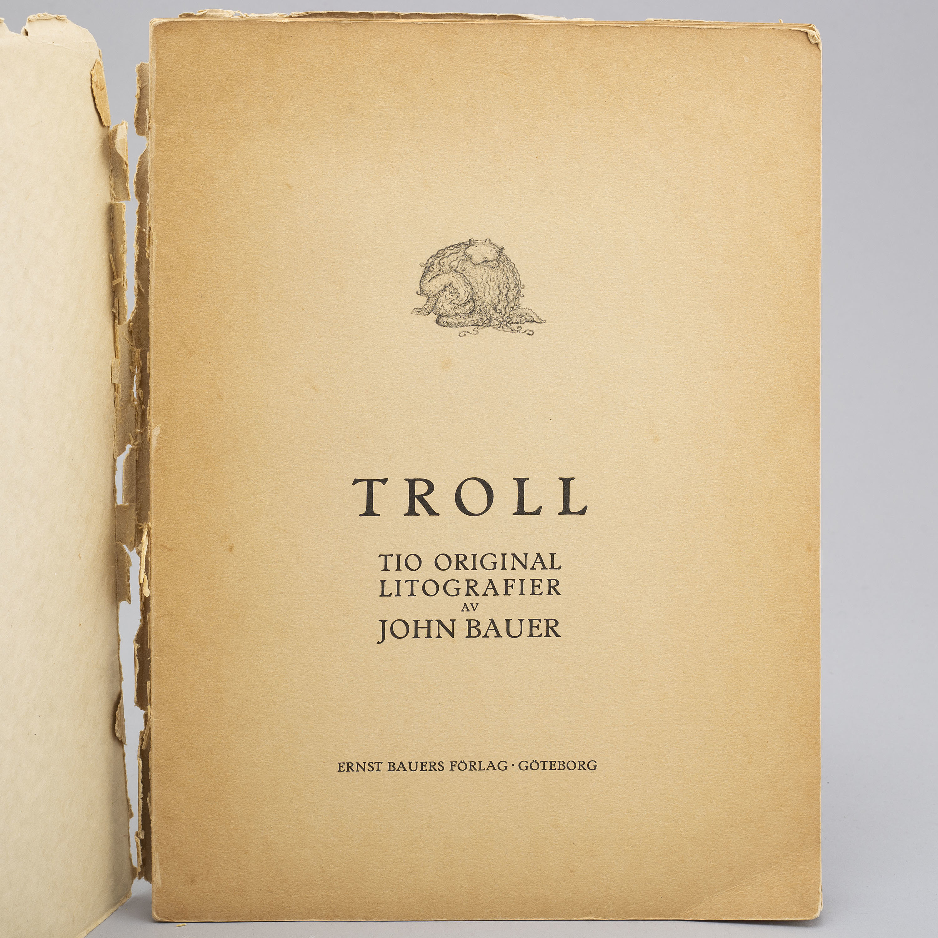 JOHN BAUER, "Troll", svit om tio litografier, osignerade, Ernst Bauers ...