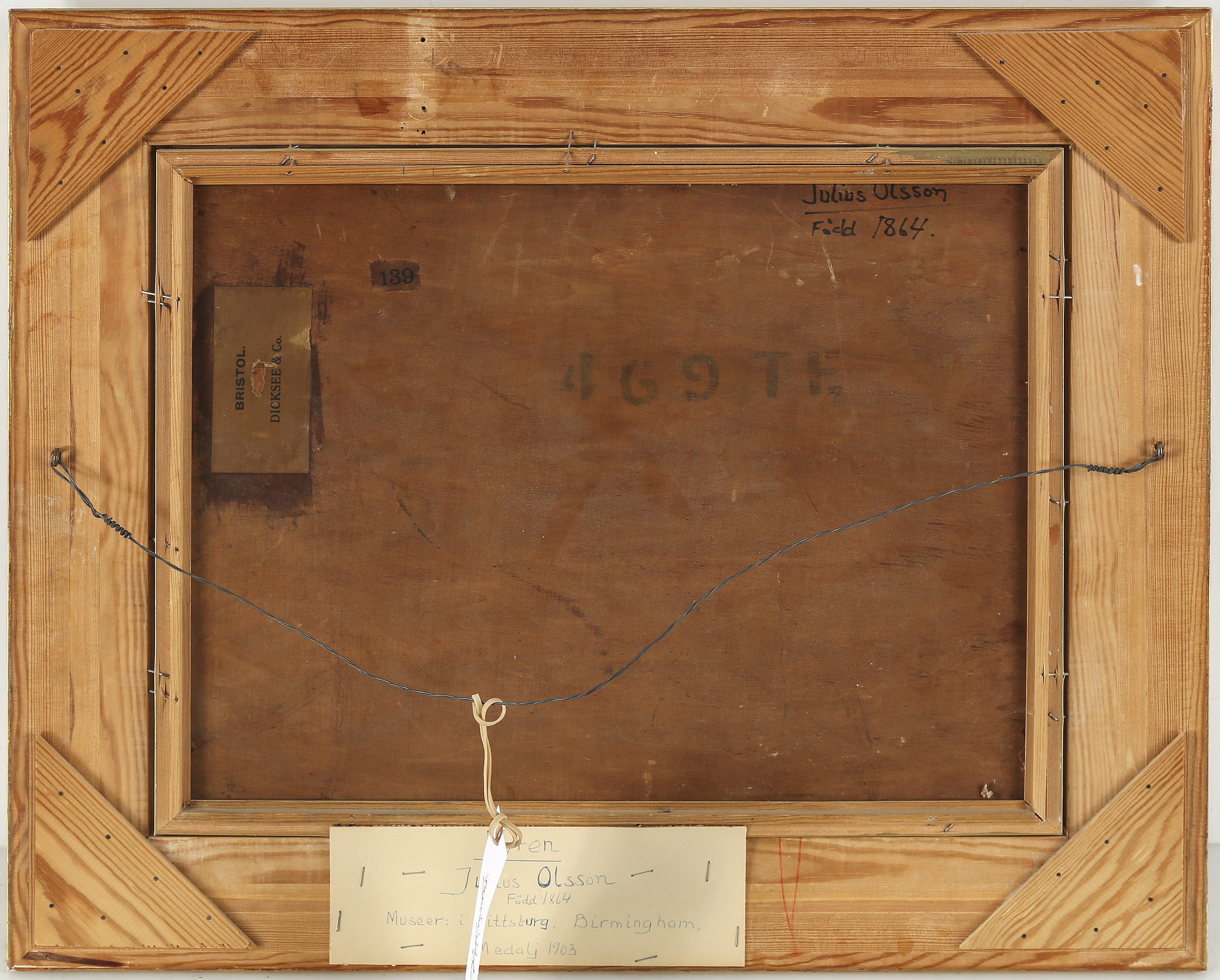 JULIUS OLSSON, oil on board, signed Julius Olsson. - Bukowskis