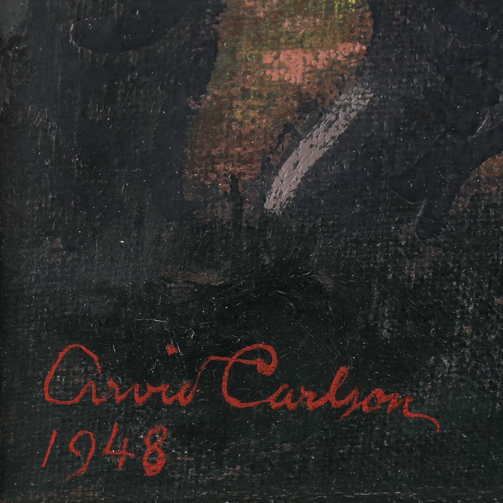 ARVID CARLSON, oil on canvas, signed and dated 1948. - Bukowskis
