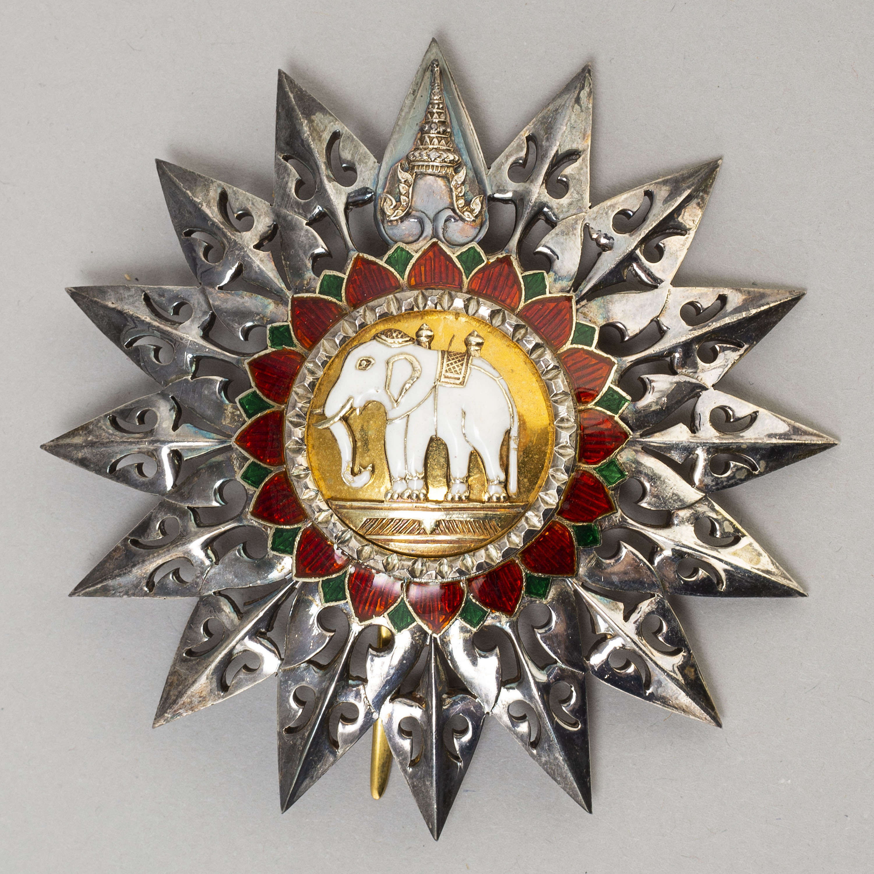 Order of the White Elephant, First class set, third model, silver and ...