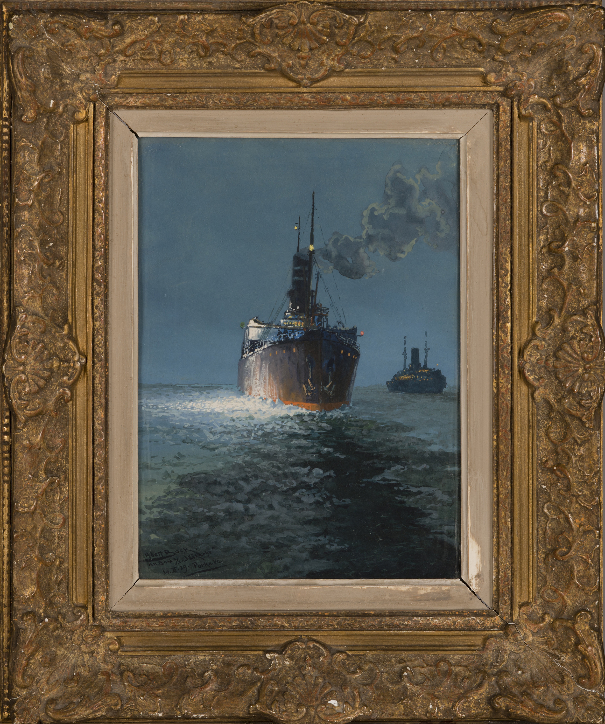 ADOLF BOCK, gouache, signerad och daterad 24. II. 1929. - Bukowskis