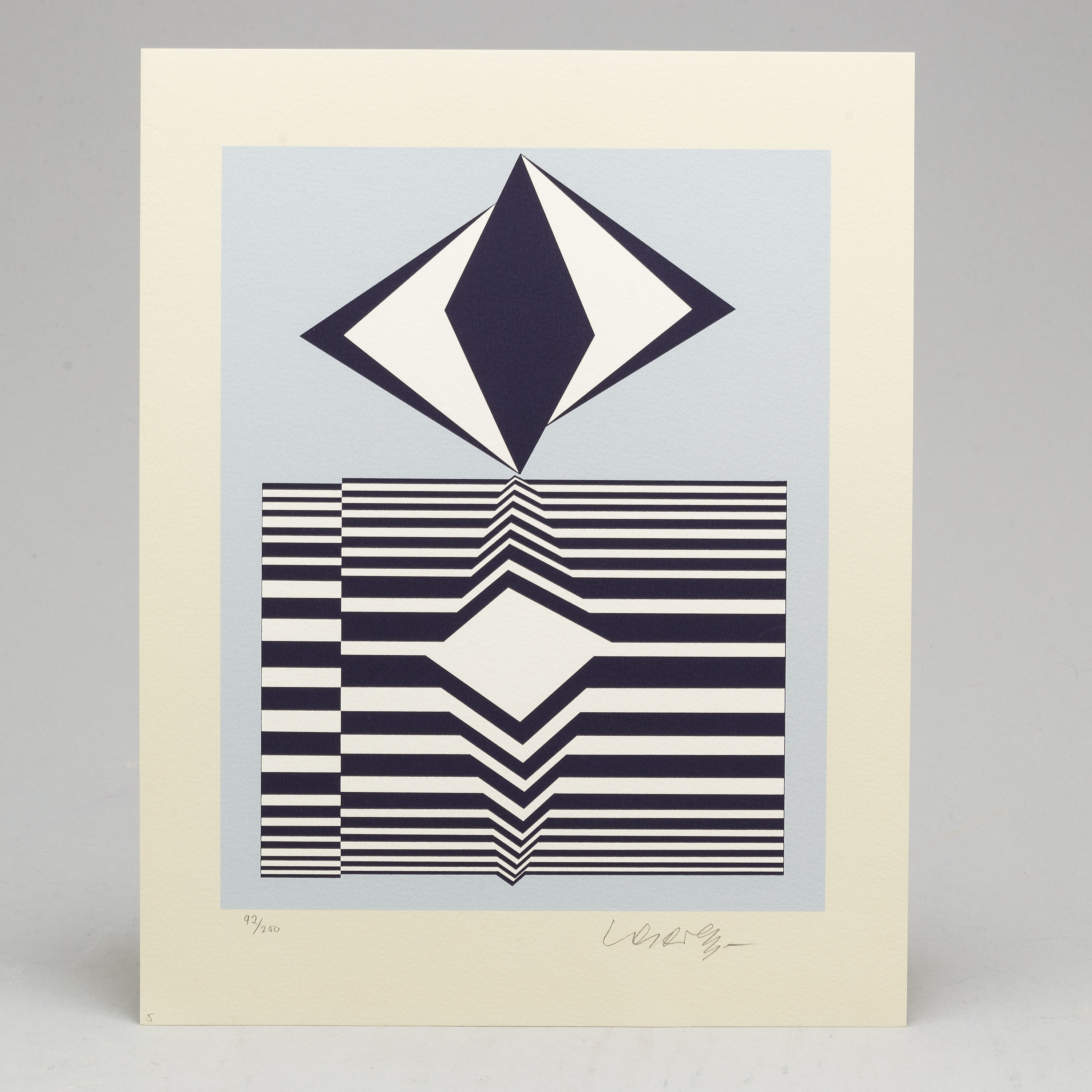 VICTOR VASARELY, seven lithographs, 1989, signed and numbered 92/200 ...