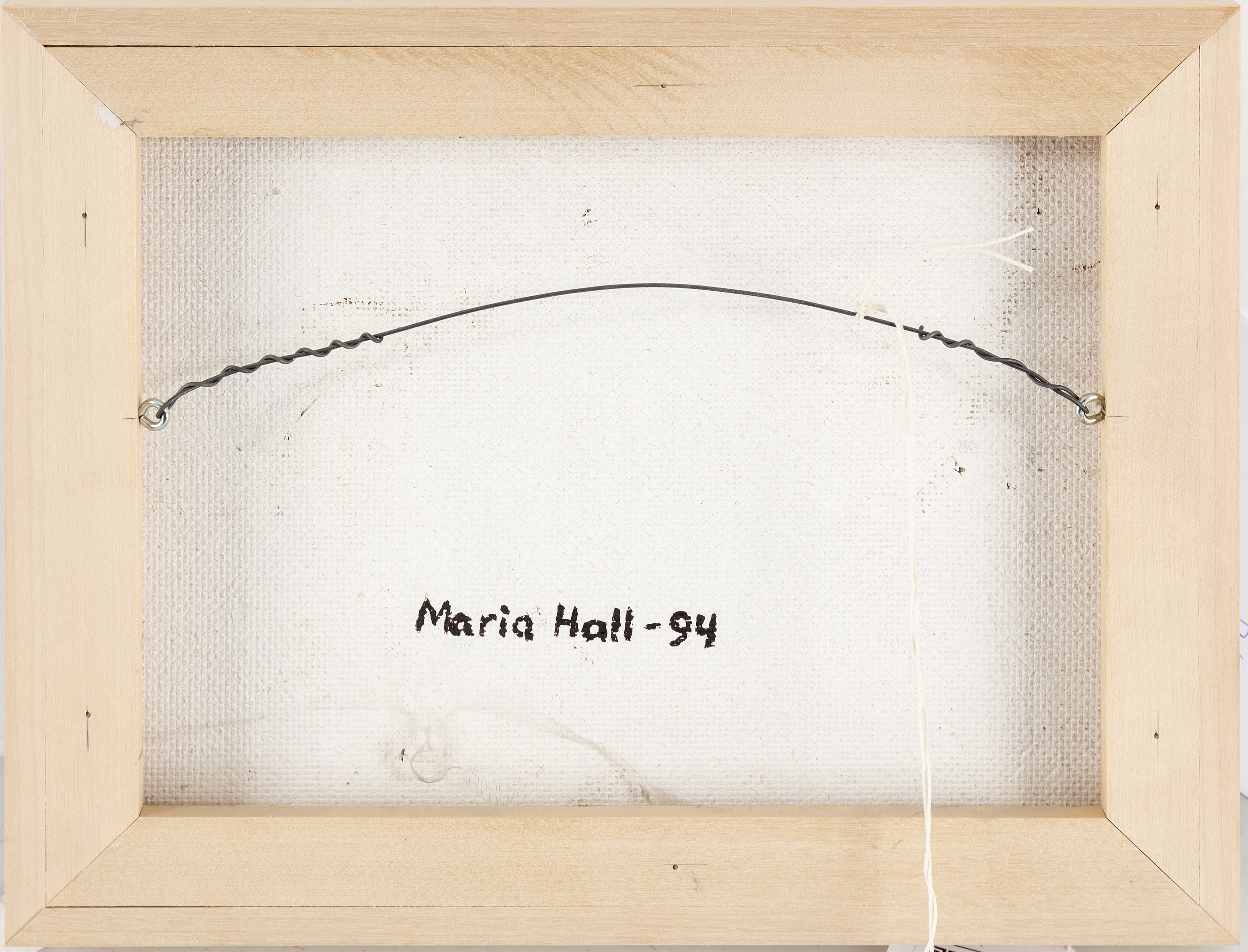 MARIA HALL, oil on panel, signed on verso and dated -94. - Bukowskis