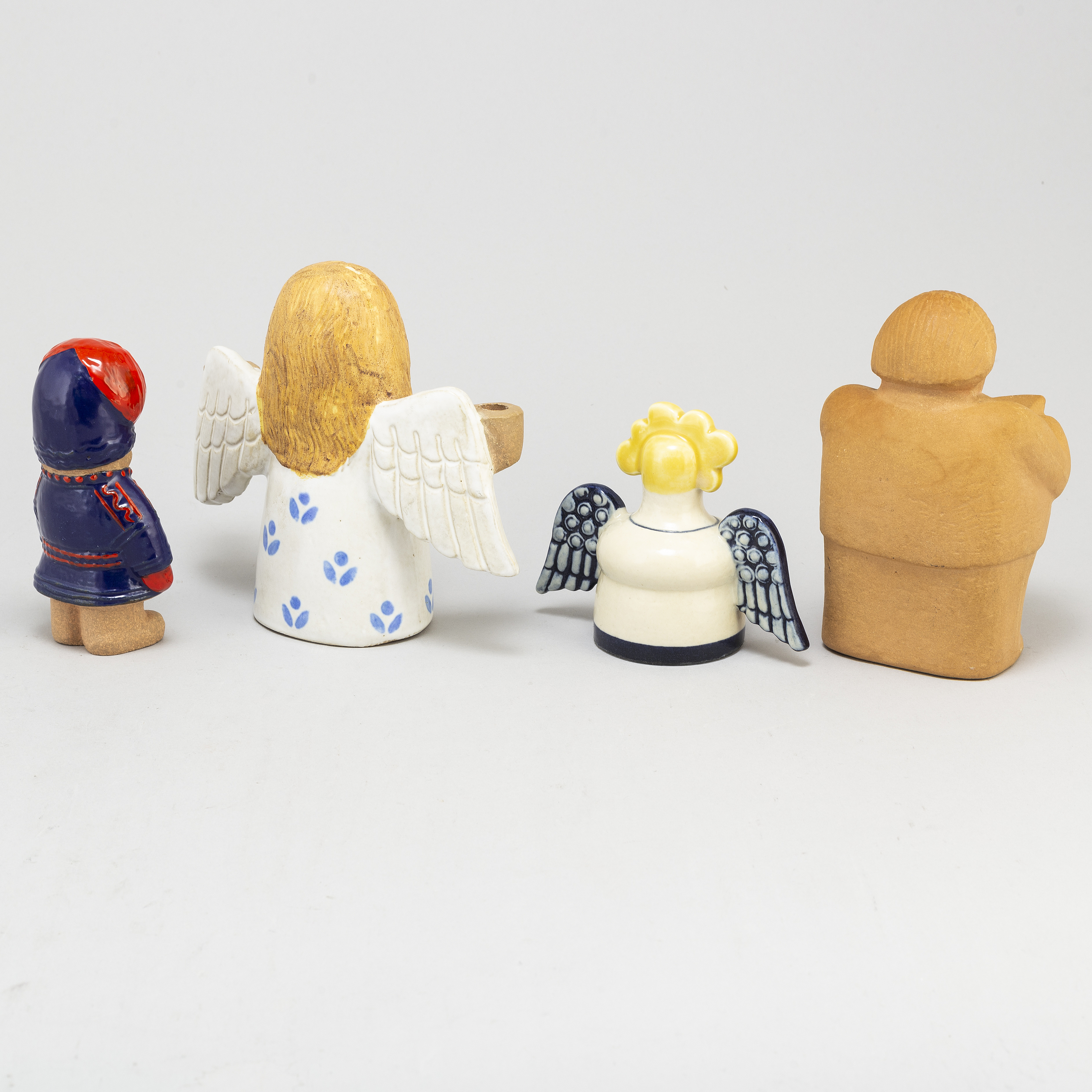 Lisa Larson, four stoneware figurines, Gustavsberg, 1970's. - Bukowskis