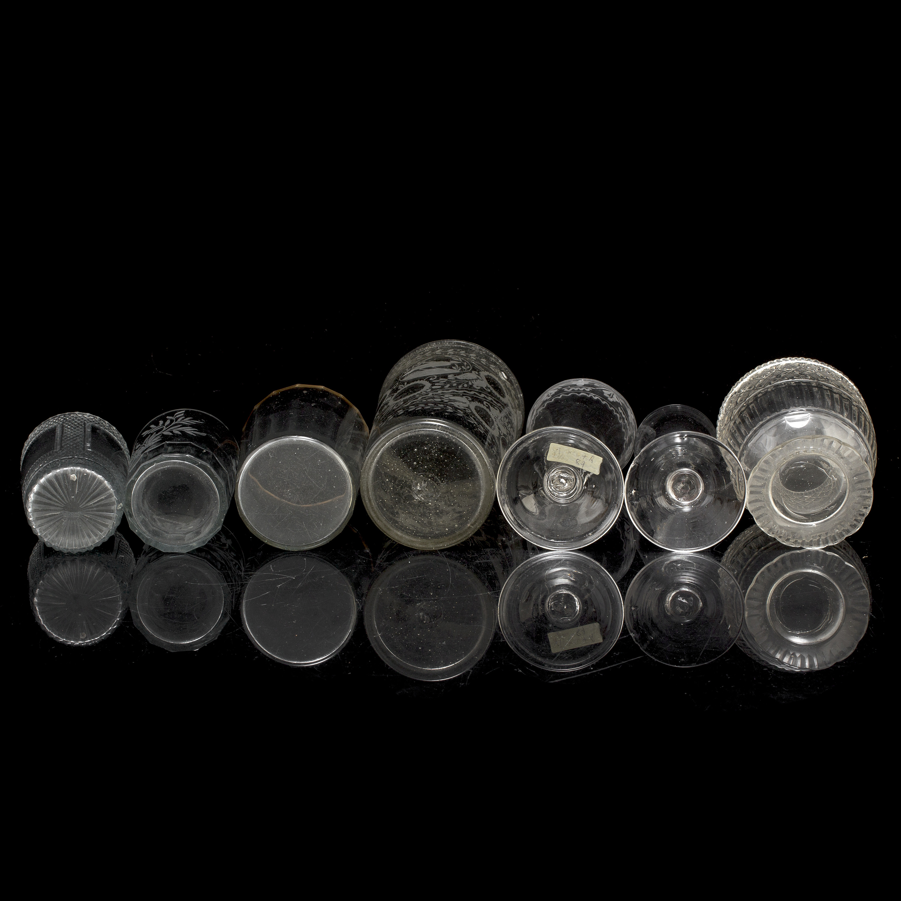 Seven glasses, 18th and 19th century. - Bukowskis