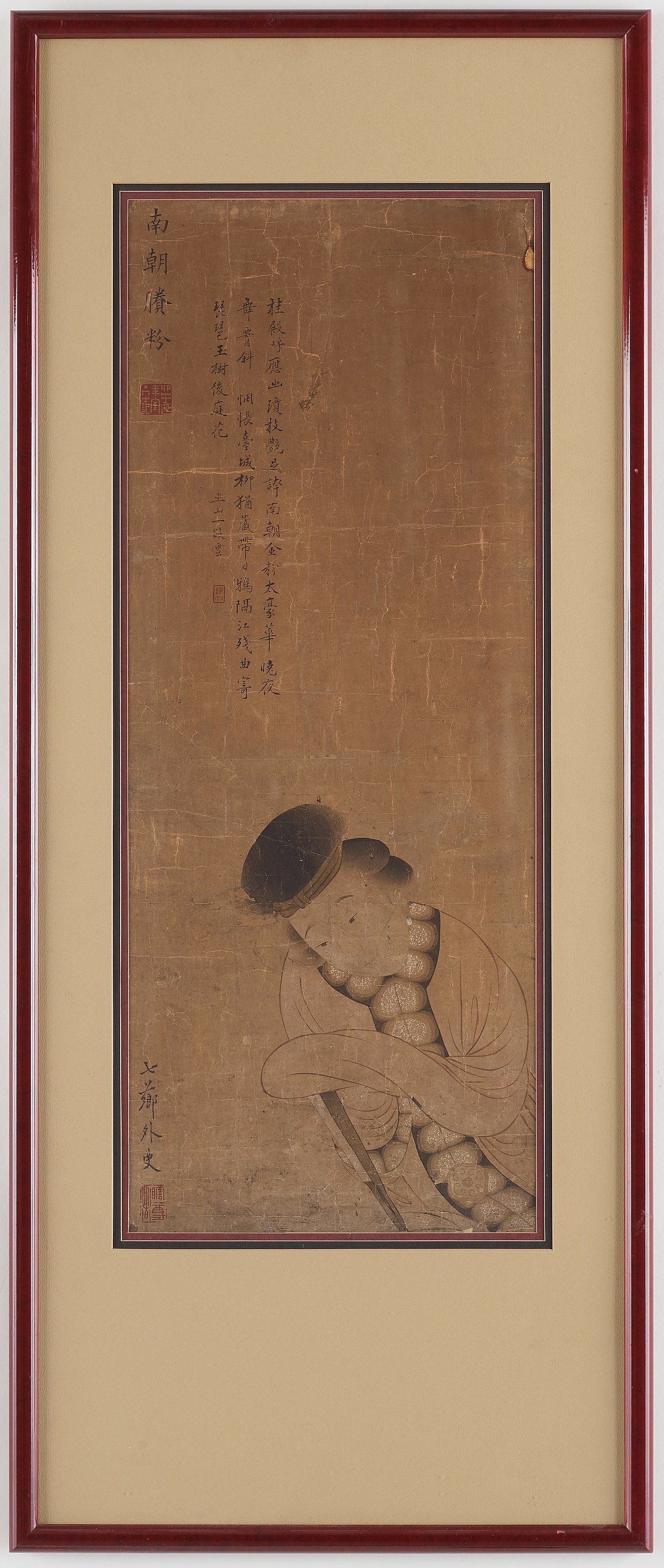 A scroll attributed to Gai Qi (1773-1828), ink and colour on paper ...