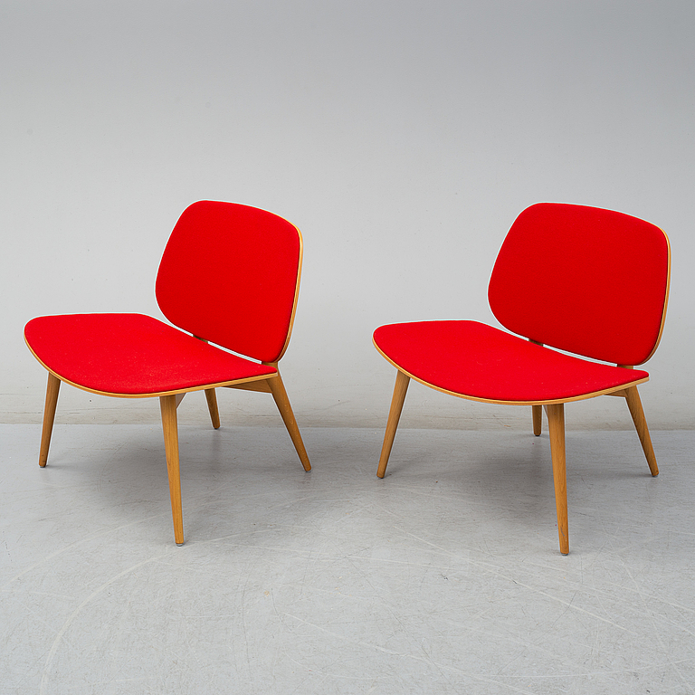A pair of 21st century 'Papa' lounge chairs by Jonas Lindvall ...