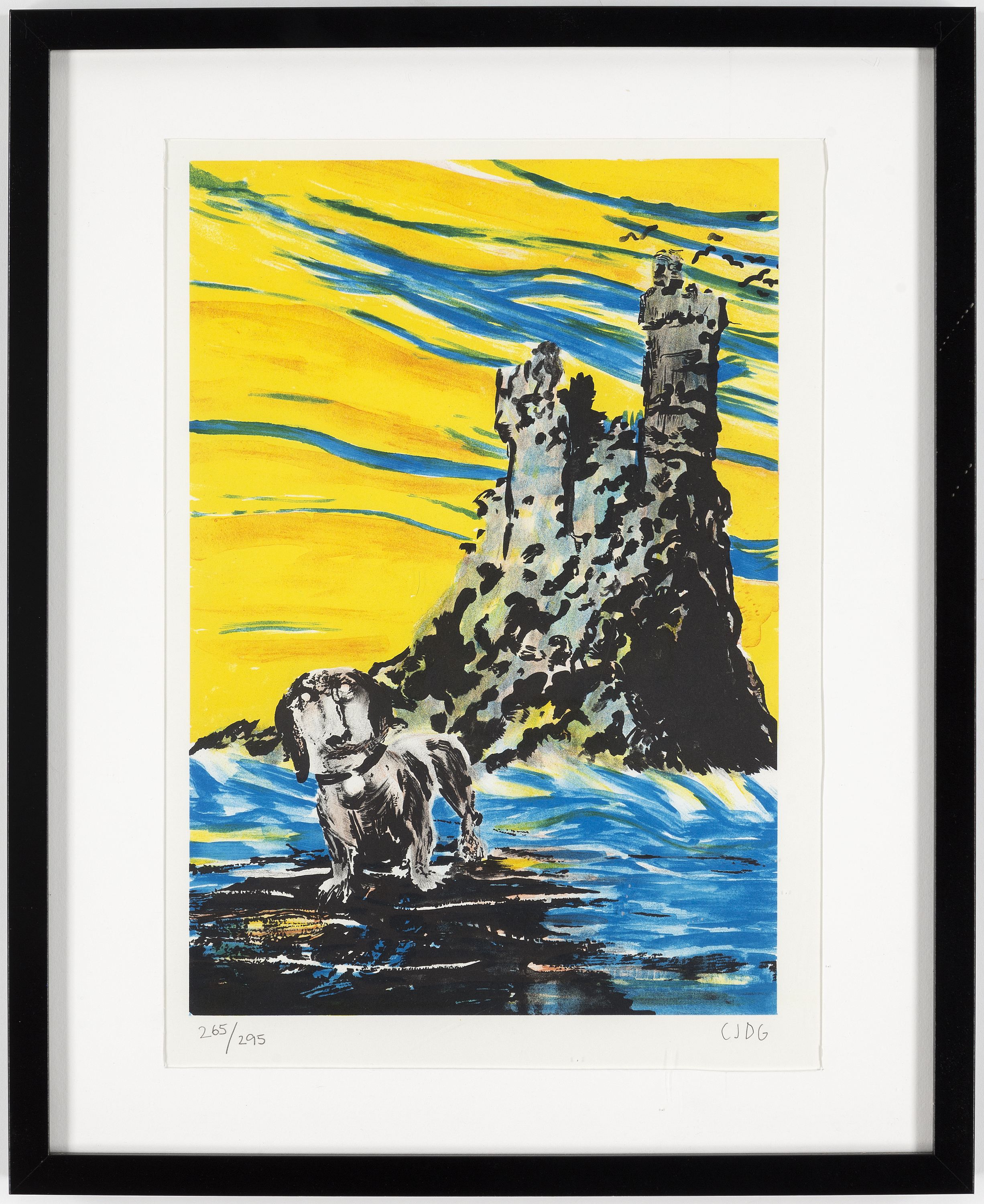 A Carl Johan De Geer color litograph, signed and numbered 265/295 ...