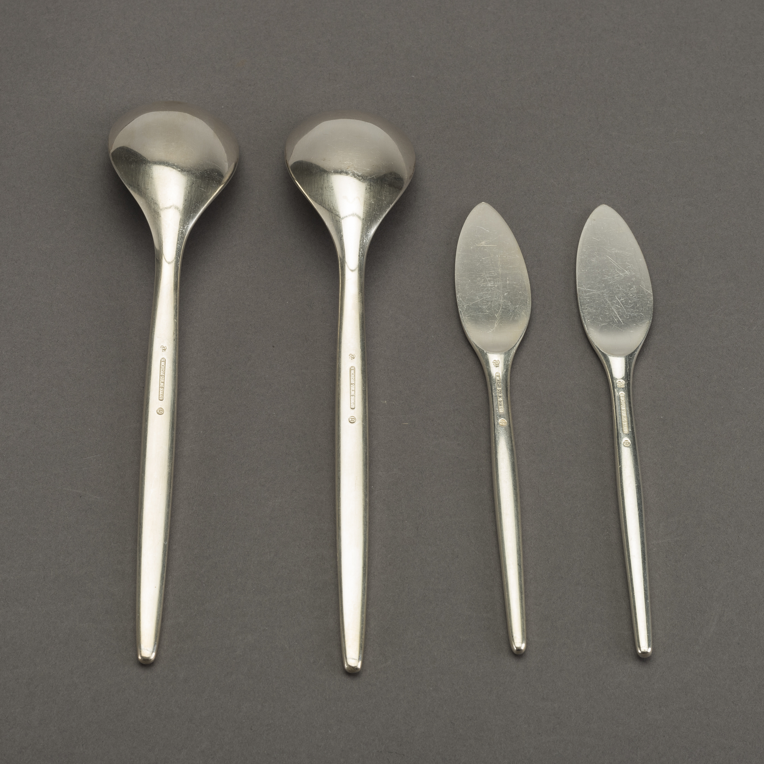 OLE HAGE, sterling silver, bestick, 15 delar, modell "TULIP" för A ...