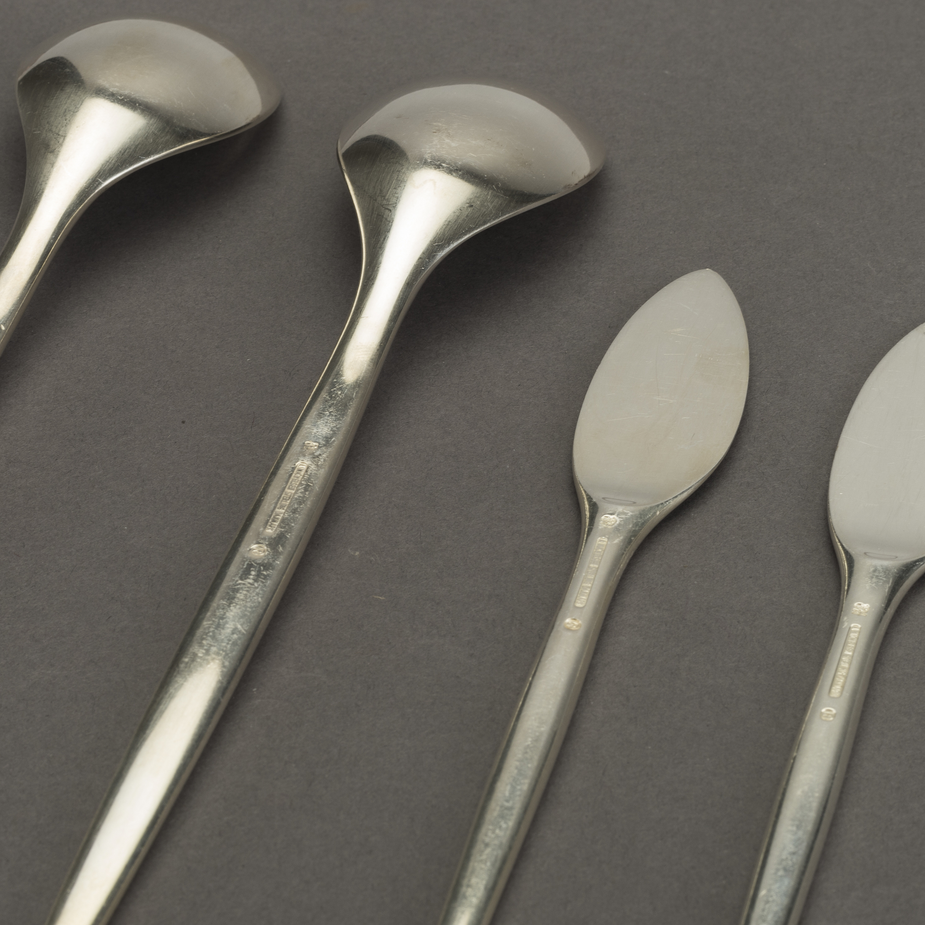 OLE HAGE, sterling silver, bestick, 15 delar, modell "TULIP" för A ...