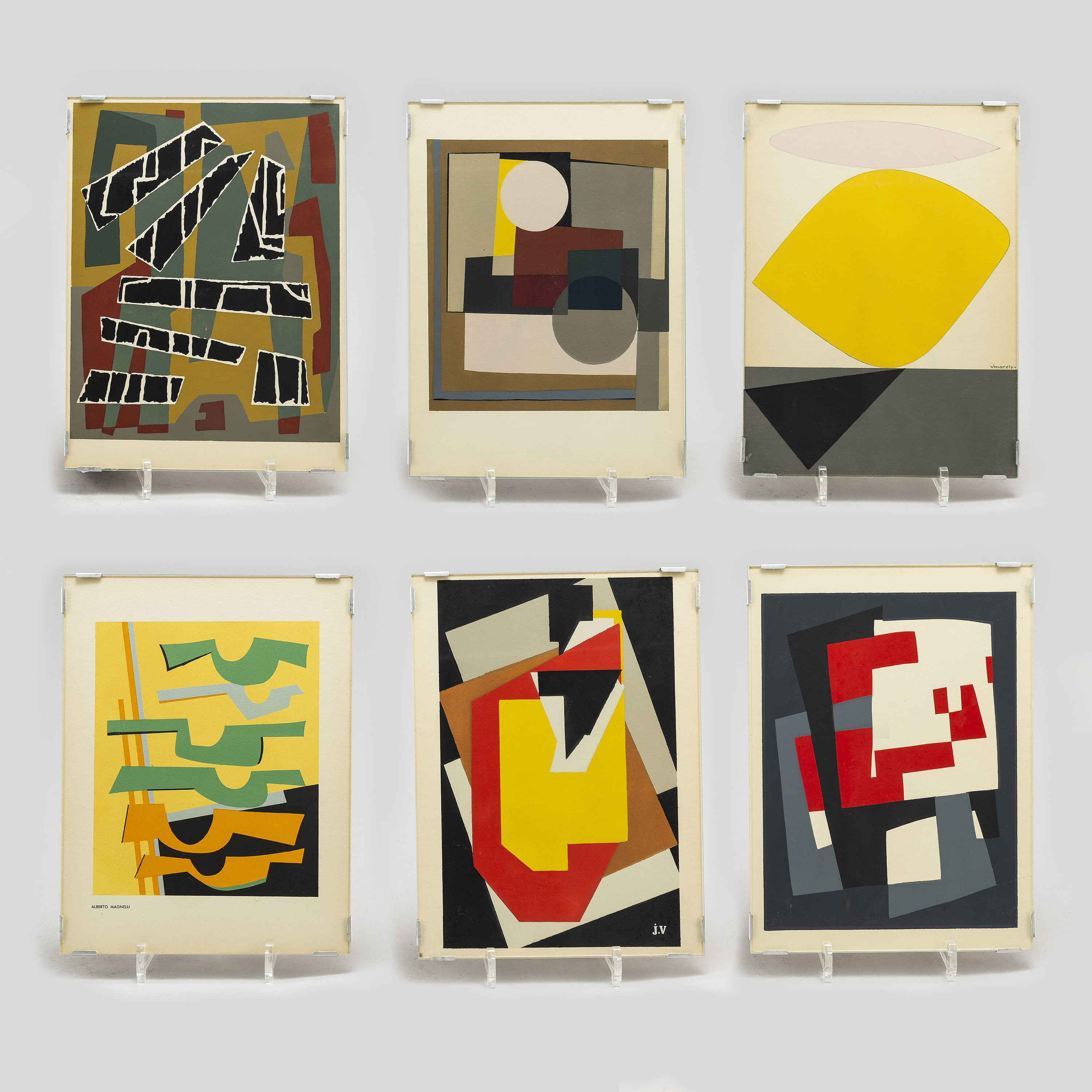 ART D'AUJOURD, REVUE D'ART CONTEMPORAIN, 6 pochoirs from the art ...