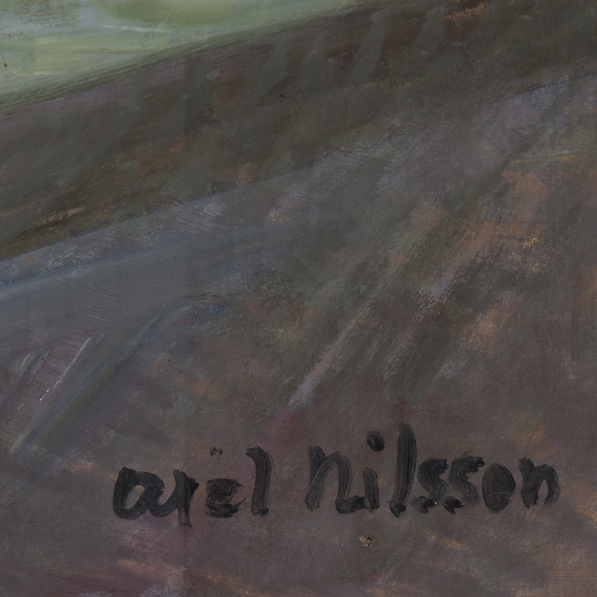 AXEL NILSSON, olja på pannå, signerad. - Bukowskis