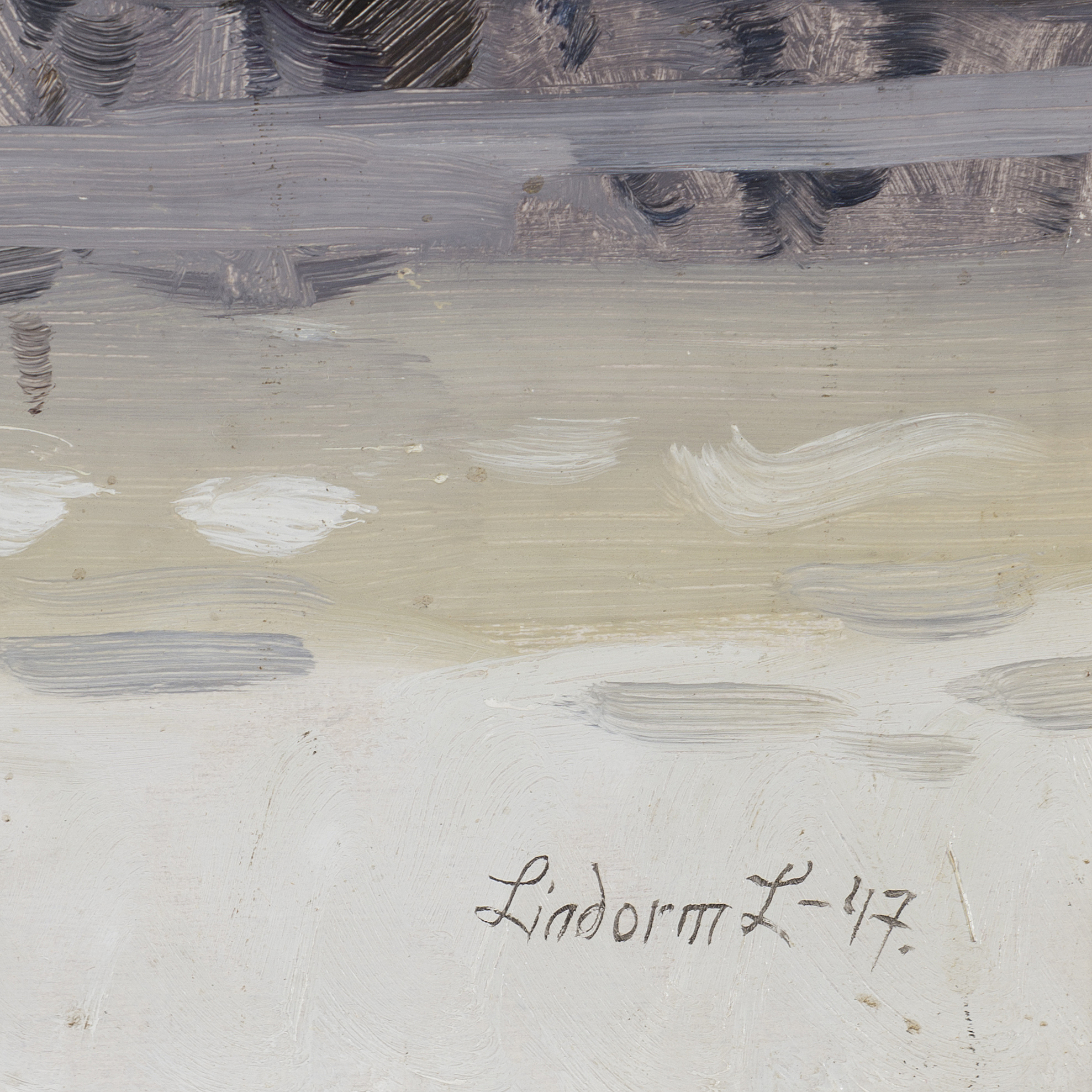 LINDORM LILJEFORS, oil och panel, signed Lindorm L and dated -47 ...