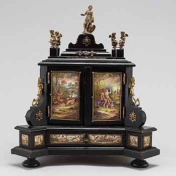 A baroque style miniature cabinet, late 19th century. - Bukowskis