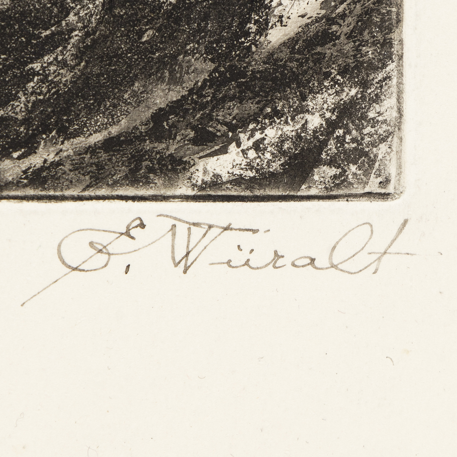 EDUARD WIIRALT, akvatintetsning, signerad E.Wiiralt II provitrükk med ...