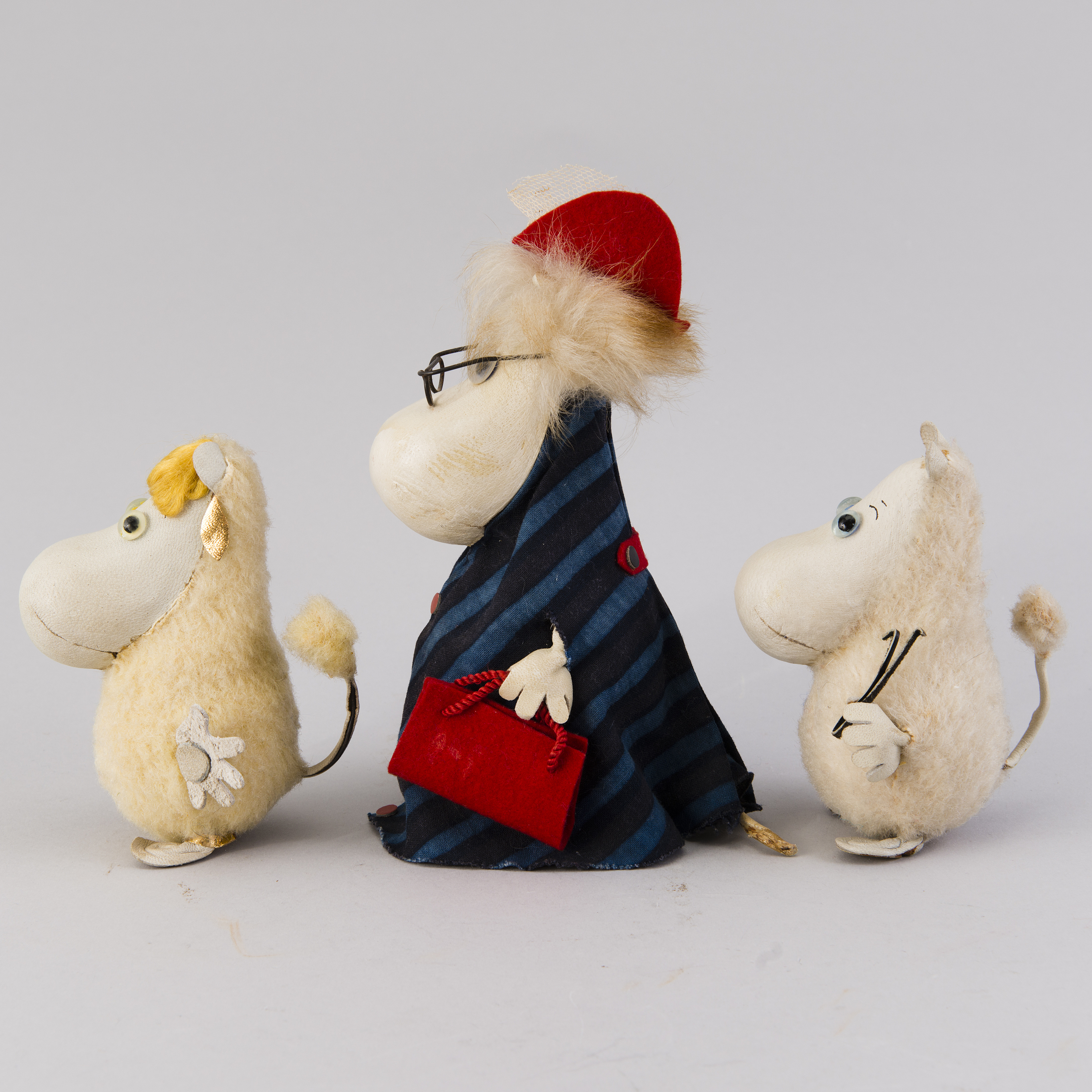 Three 1950s/early 60s Atelier Fauni Moomin characters, Finland. - Bukowskis