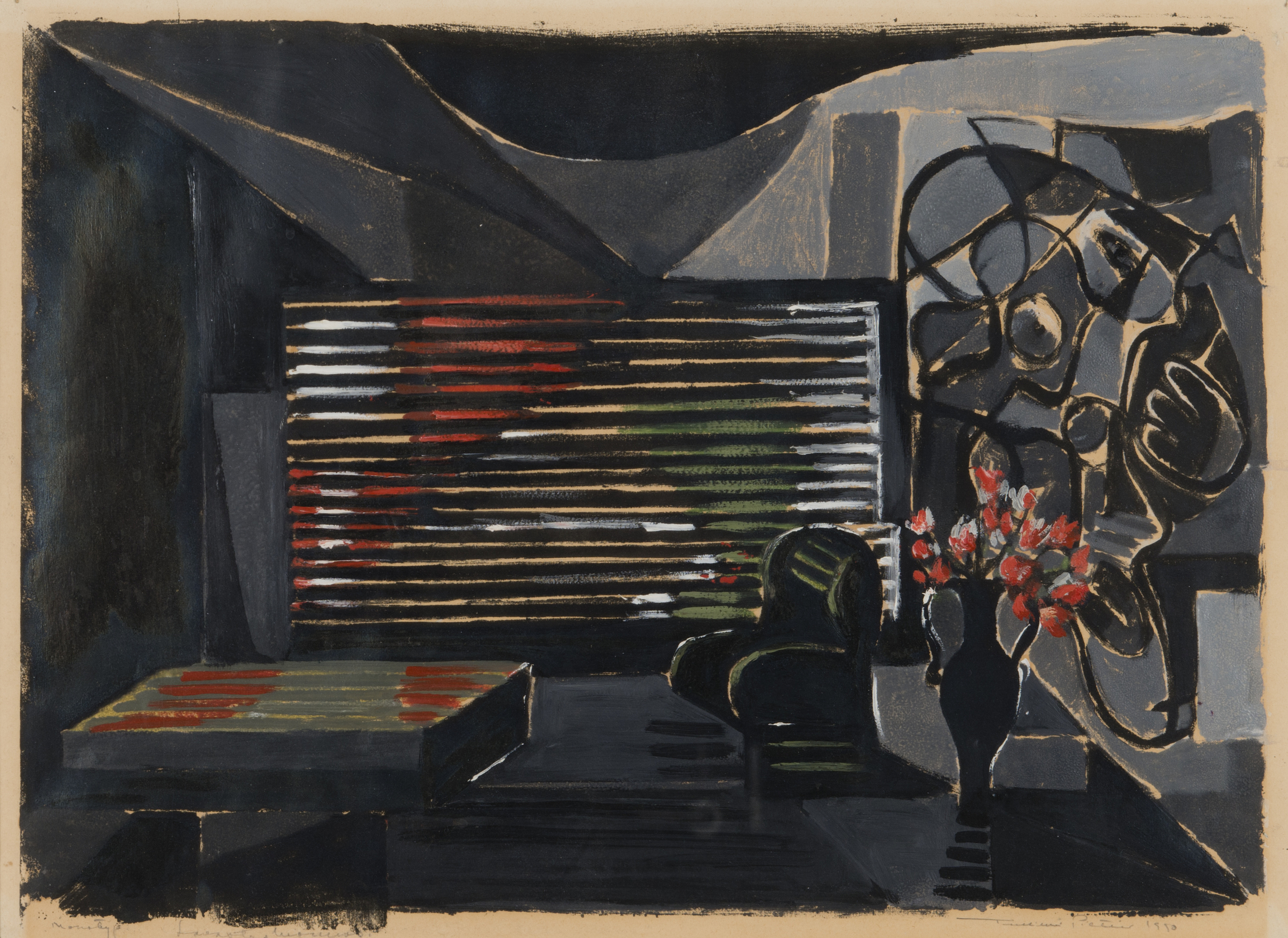 TUULIKKI PIETILÄ, monotype, signed and dated 1950. - Bukowskis