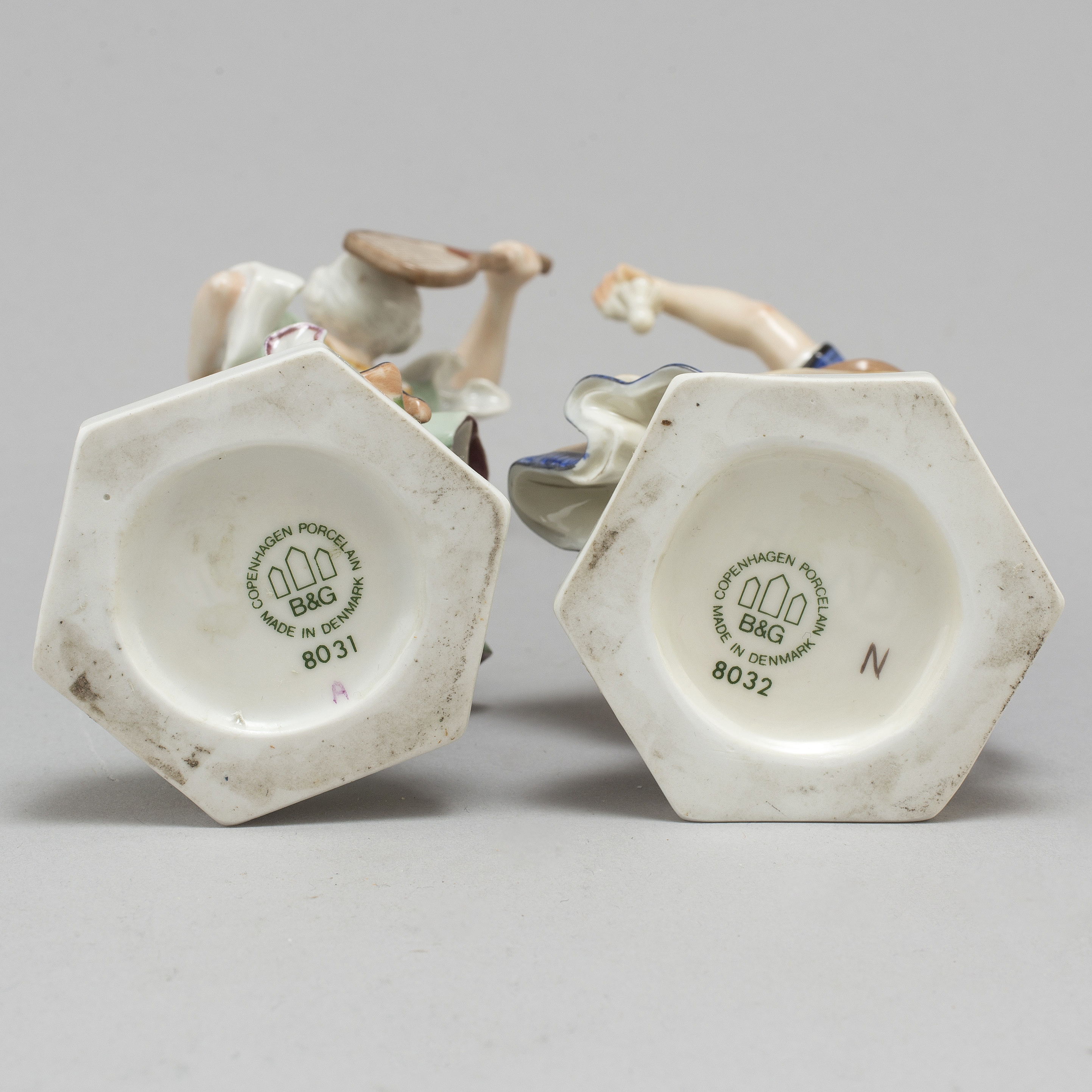 HANS TEGNER, figuriner, två stycken, porslin, Bing & Gröndahl, 1980-tal ...