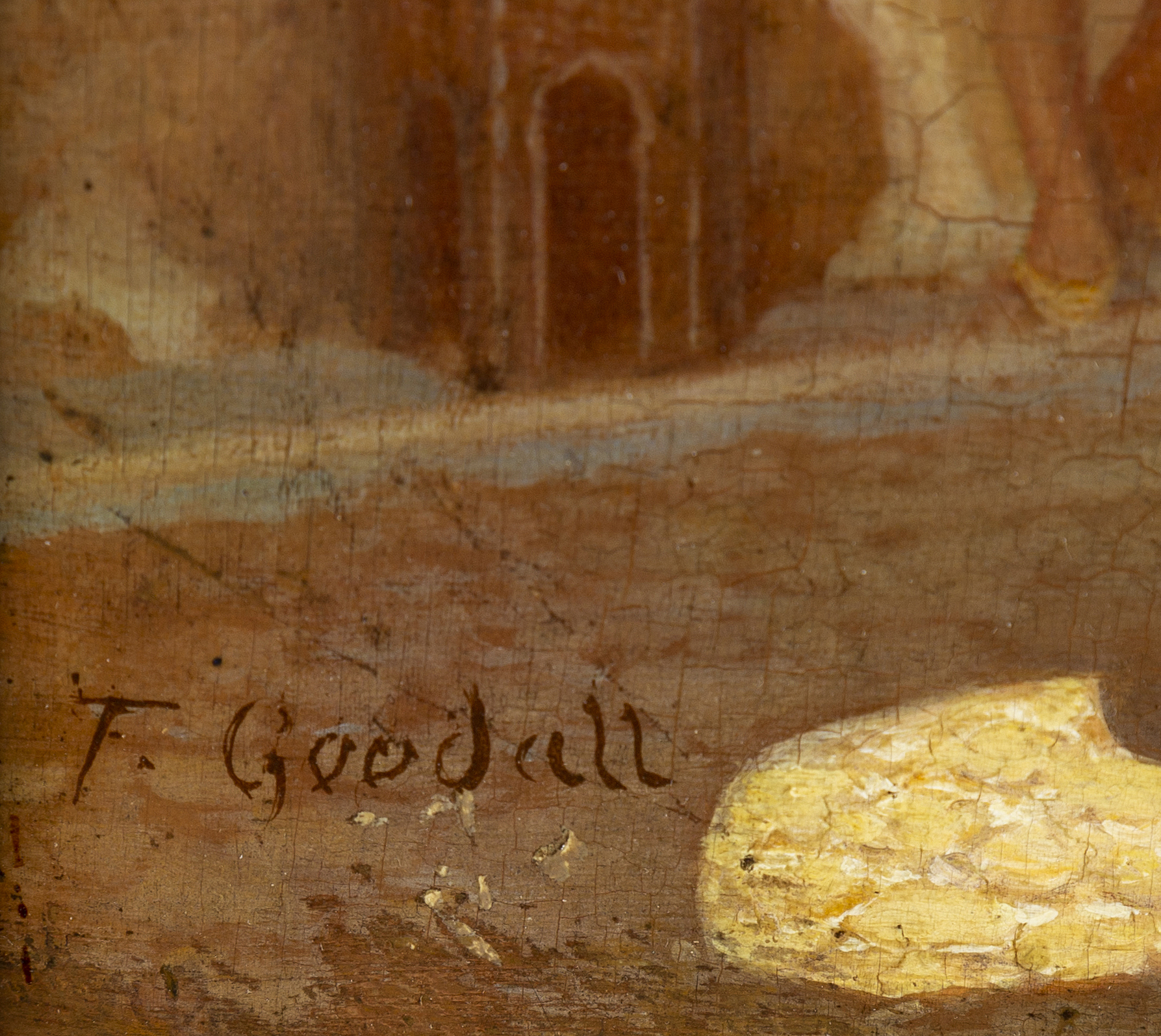 FREDERICK GOODALL, olja på pannå, signerad. - Bukowskis