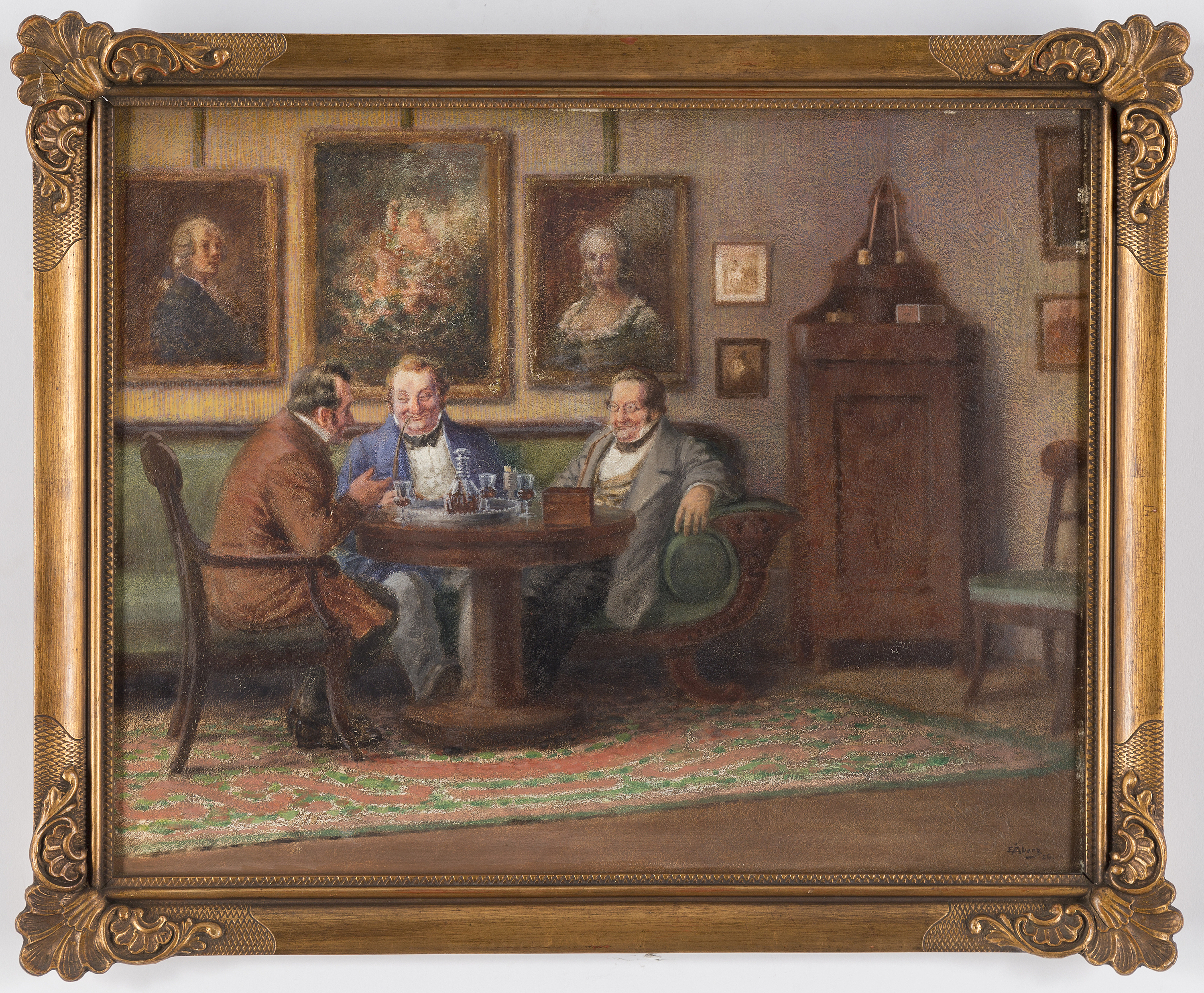 EMIL ÅBERG, olja på pannå, signerad och daterad 26. - Bukowskis